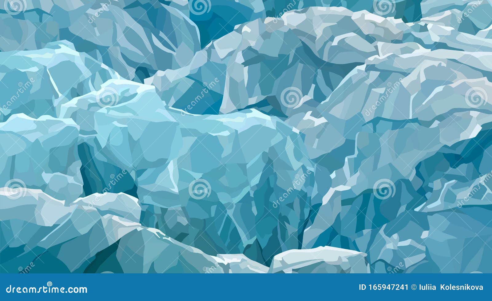 Abstract Background of Blue Ice Blocks. Vector Image Stock Vector ...