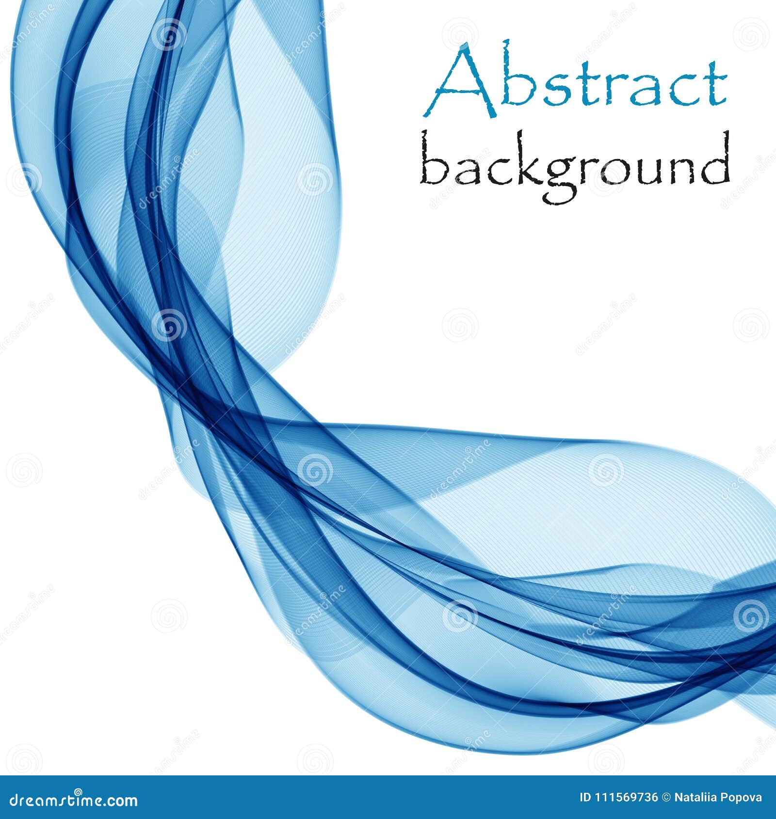 Abstract White Background with Blue Lines in the Form of Waves Stock ...