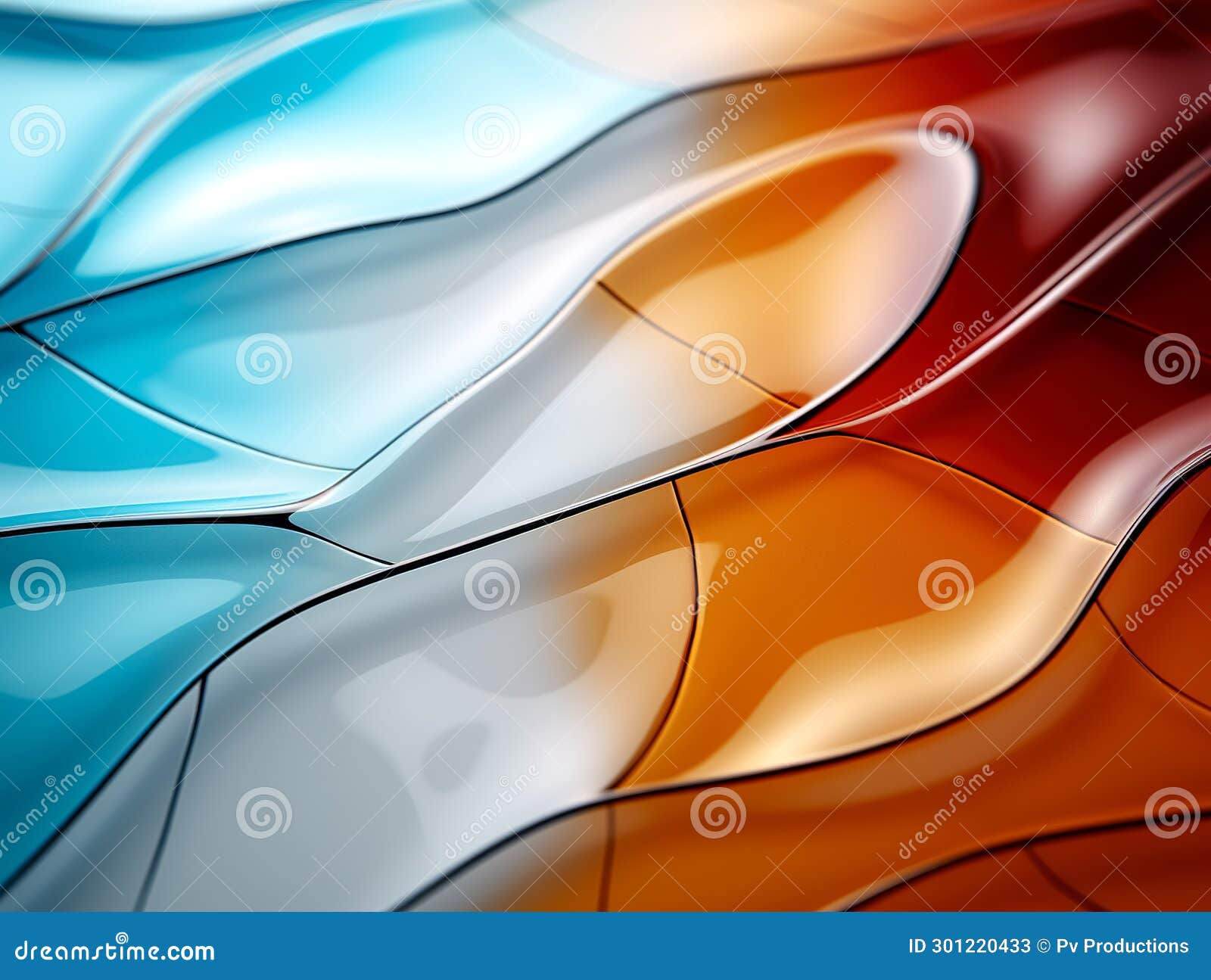 Abstract Background with Blue and Orange Glass Pieces. Stock Image ...