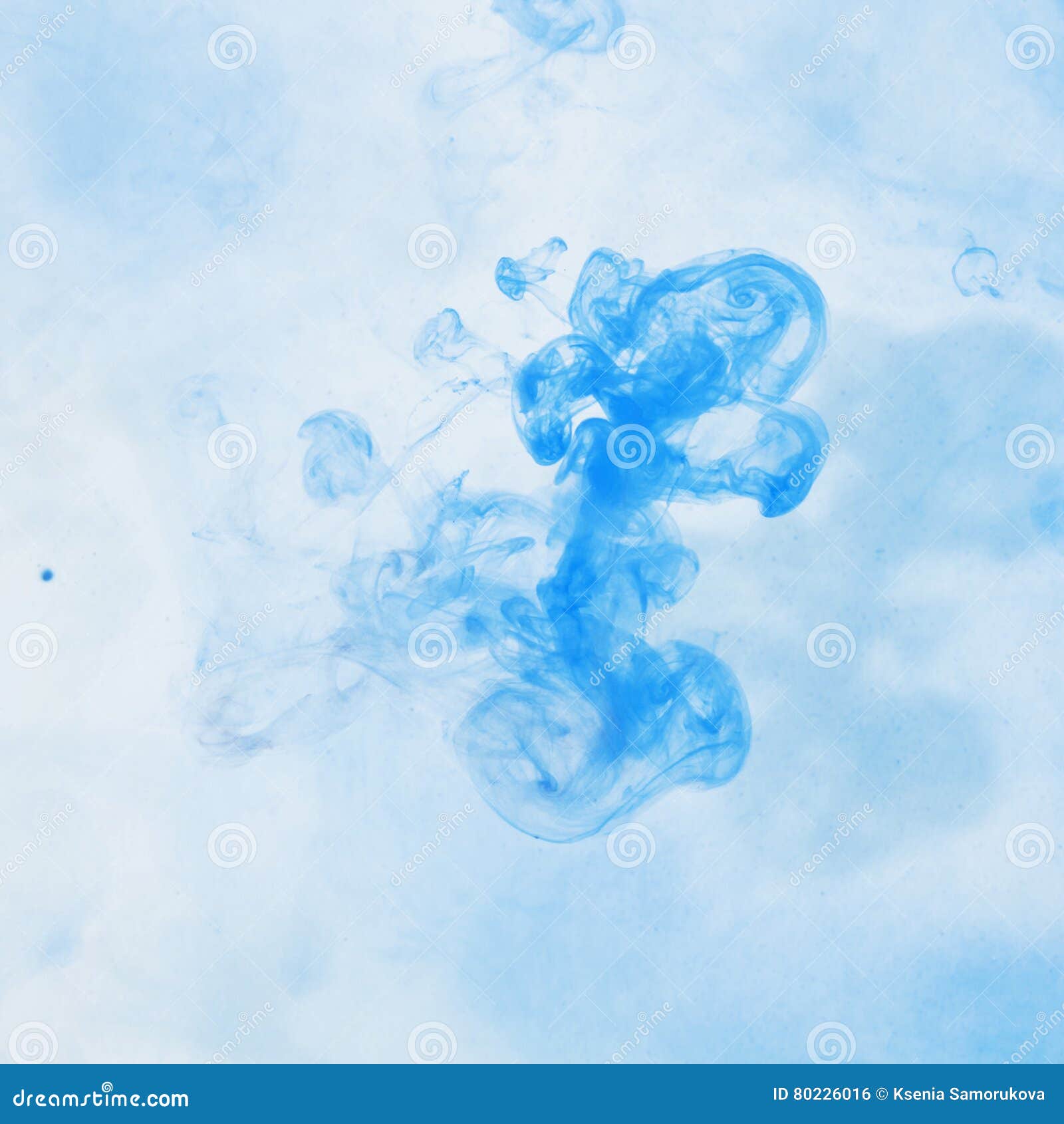 Abstract Background. Blue Paint in Water Stock Illustration ...