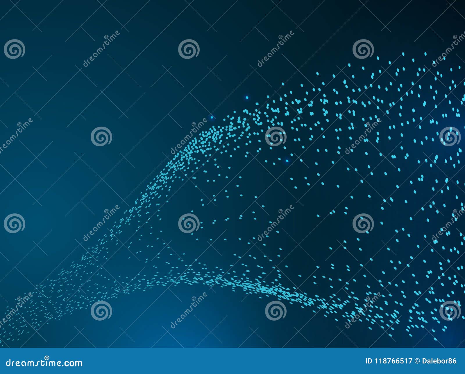 Abstract Background with Blue Particles. Stock Vector - Illustration of ...