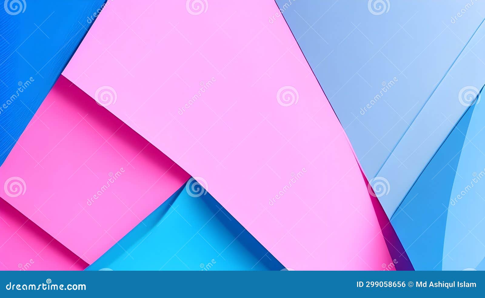 Abstract Background of Blue and Pink Geometric Shapes. 3d Rendering ...