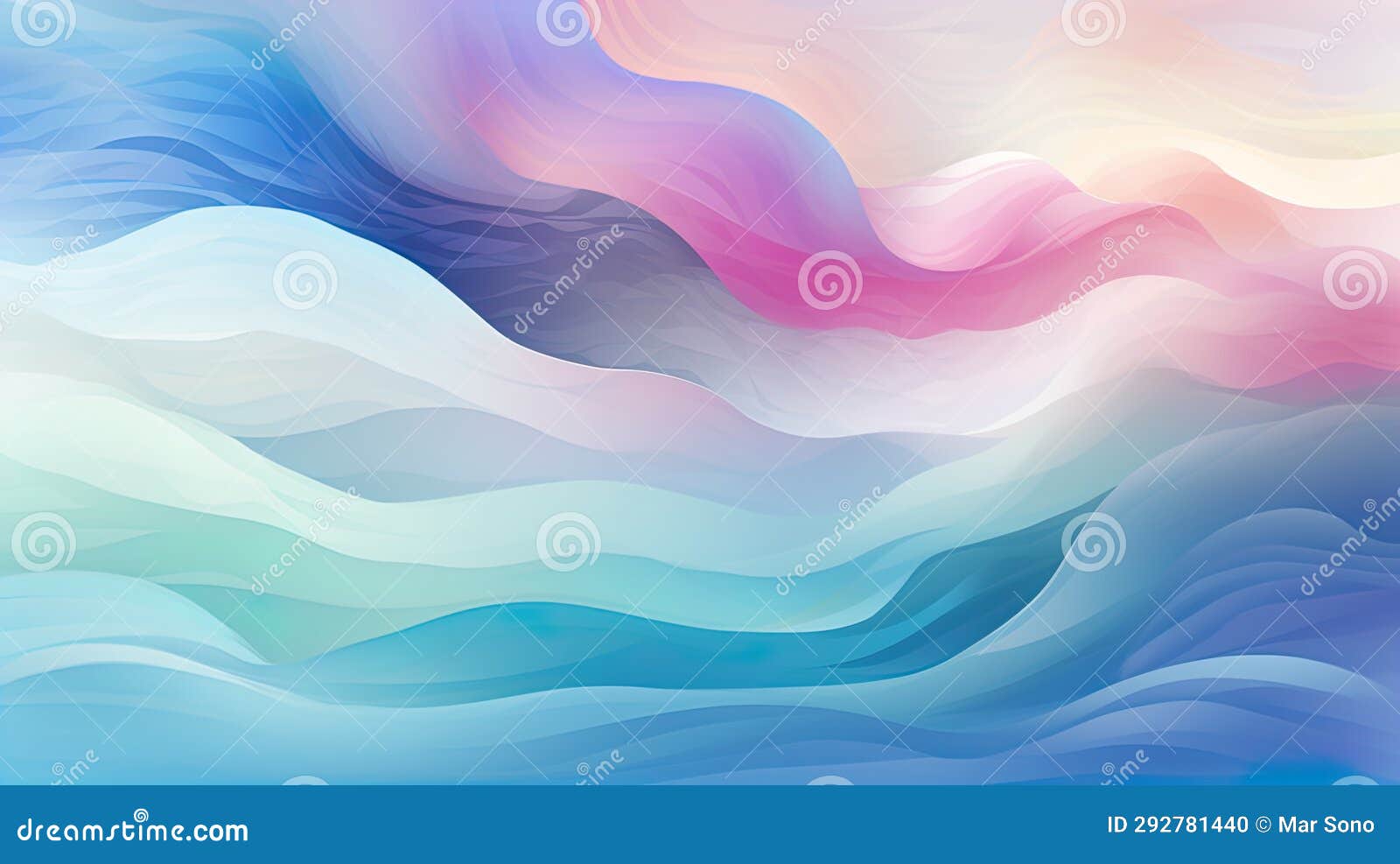 Abstract Background with Blue and Pink Wavy Lines. Vector Illustration ...