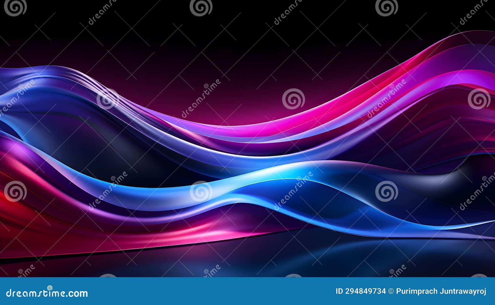 Abstract Blue and Purple Wavy Lines Curve Smooth Illustration ...