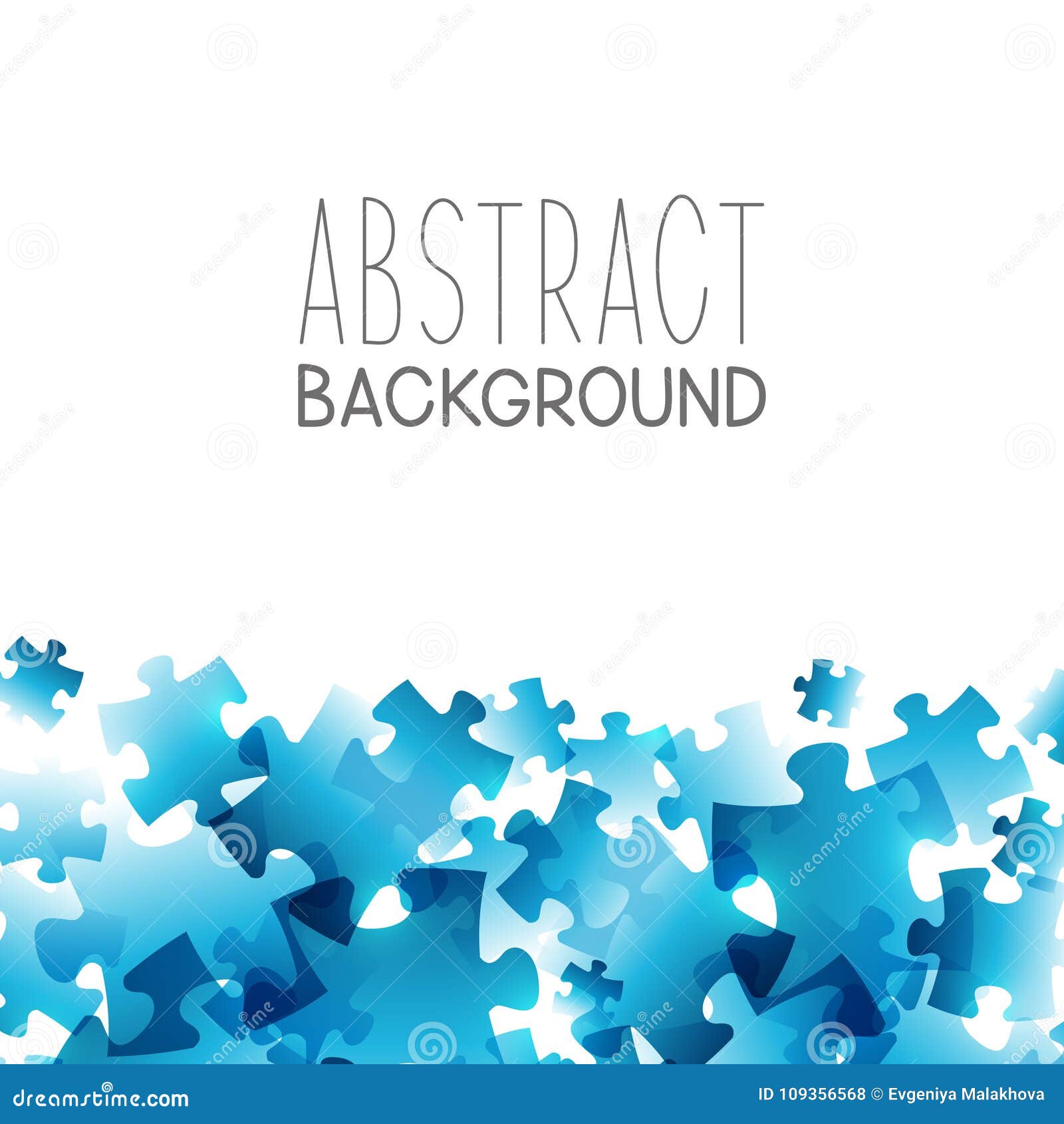 Abstract Background with Blue Puzzle Stock Vector - Illustration of ...