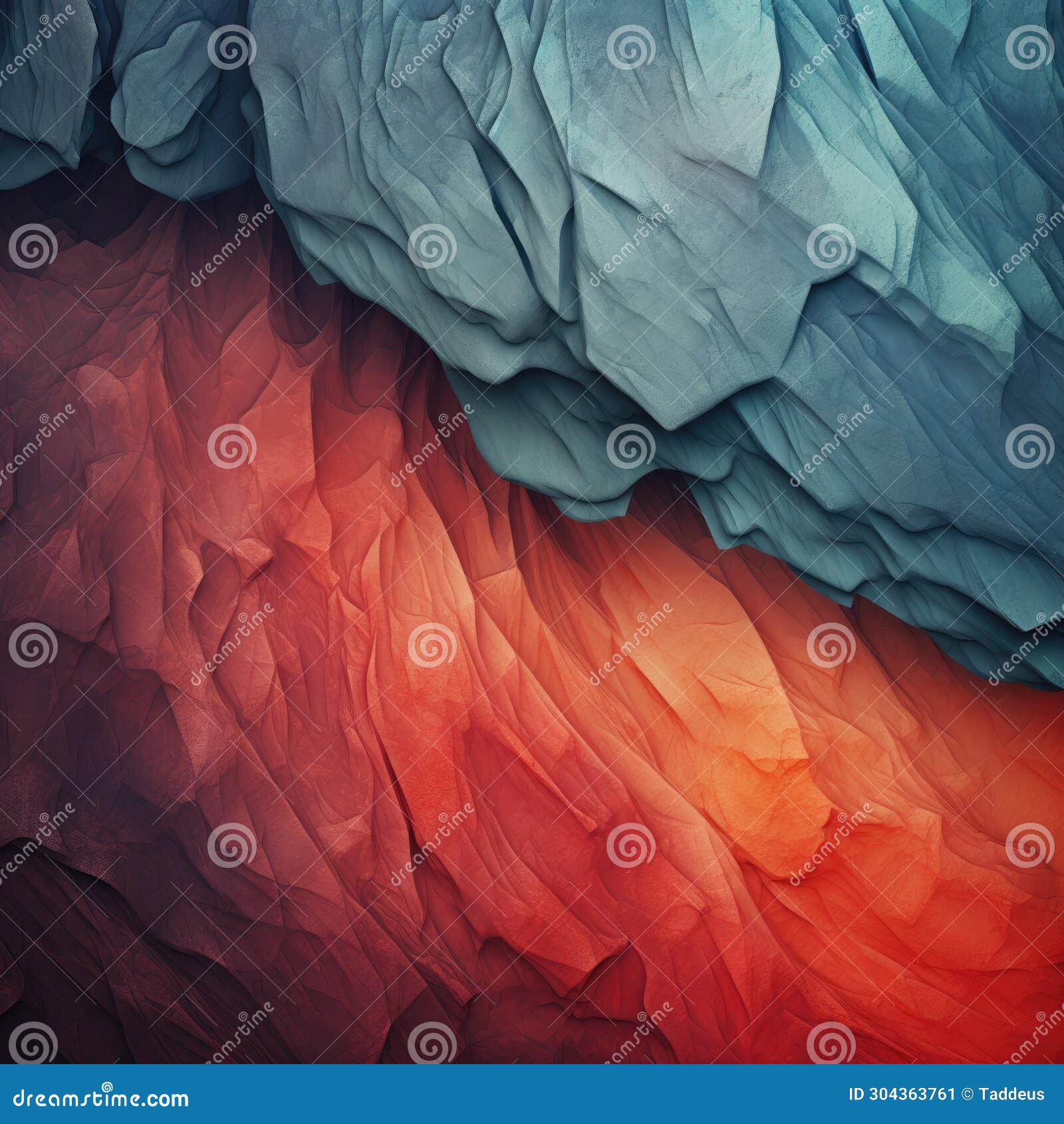 Abstract Background of Blue and Red Layers of Crumpled Paper. Stock ...