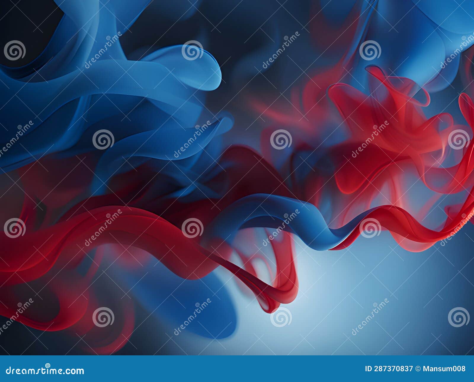 Abstract Background with Blue and Red Smoke, Ai Generated Stock ...