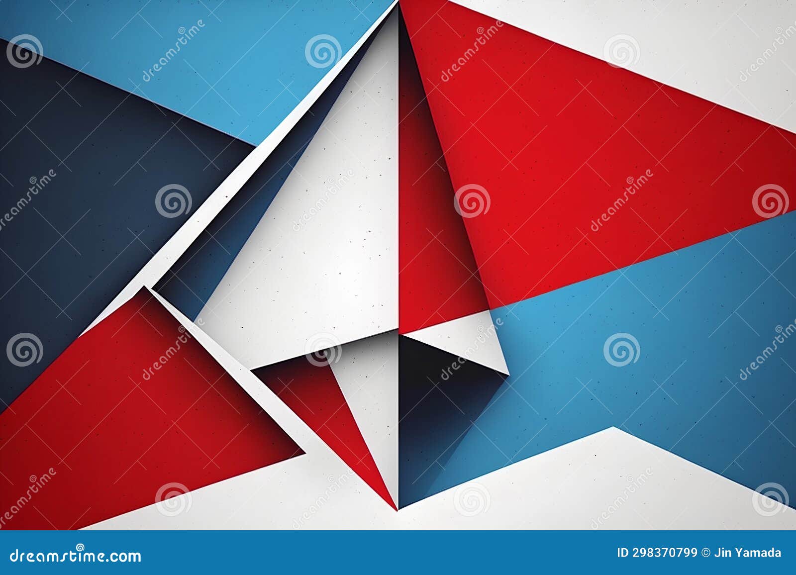 Abstract Background with Blue and Red Triangles. Vector Illustration ...