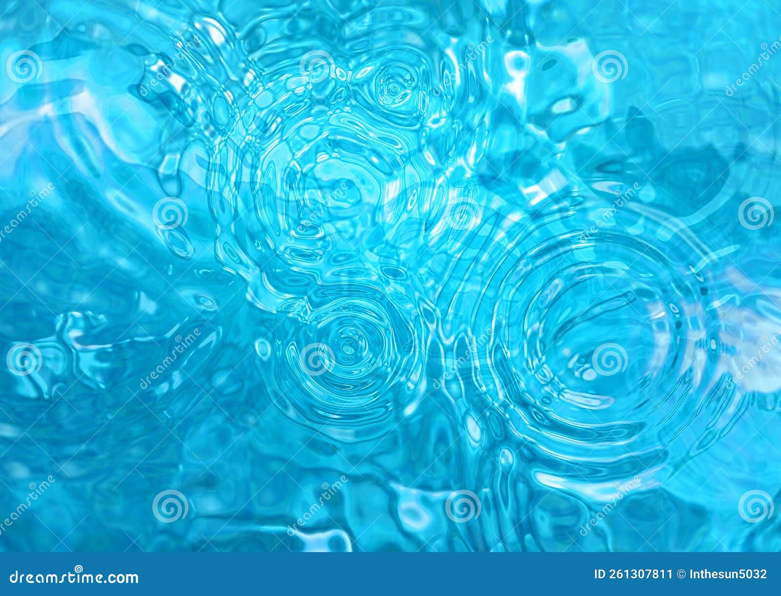 Abstract Background of Blue Ripples on Water Surface Stock Illustration ...