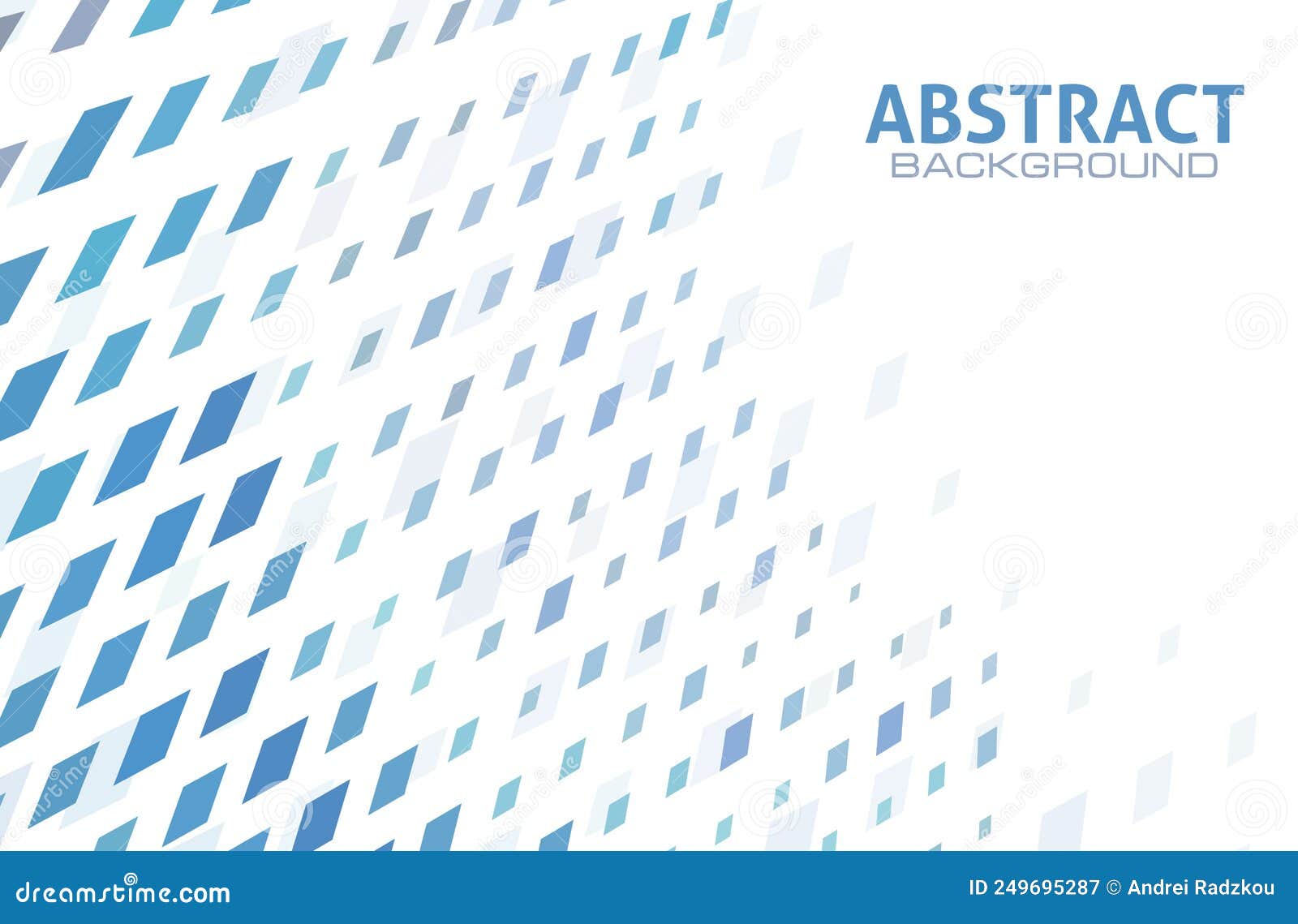Abstract Background with Blue Skew Vanishing Squares Stock Vector ...