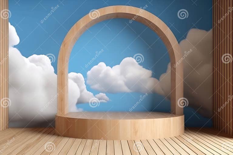 Abstract Background with Blue Sky Inside the Window Stock Illustration ...