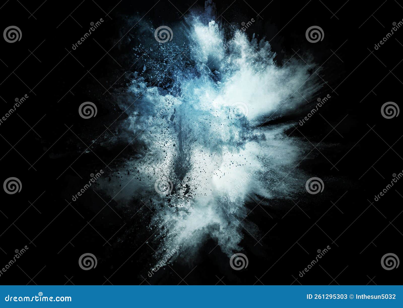 Abstract Background with Blue Smoke and Dust Splatter Stock ...