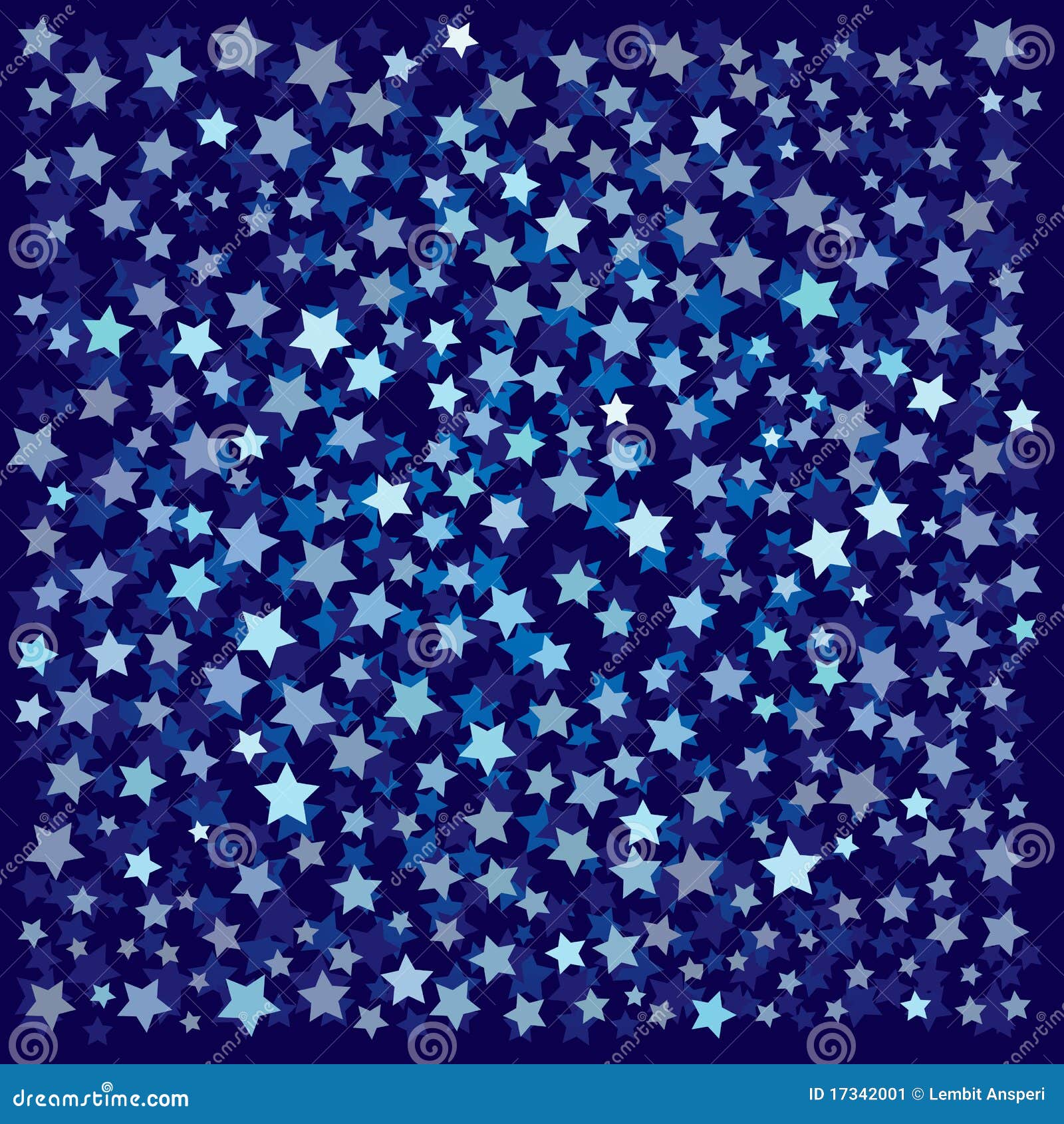 Abstract Background with Blue Stars Stock Vector - Illustration of ...