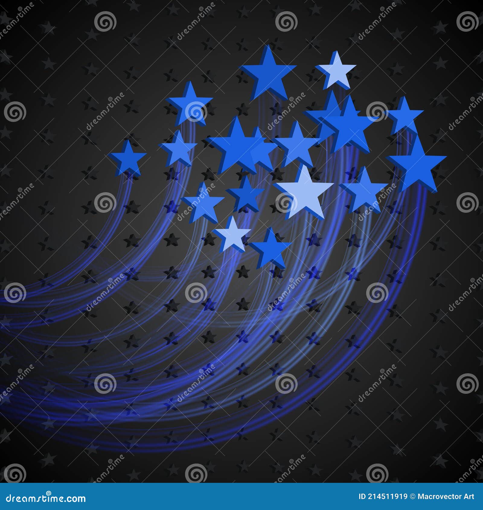 Abstract Background with Blue Stars Stock Vector - Illustration of idea ...