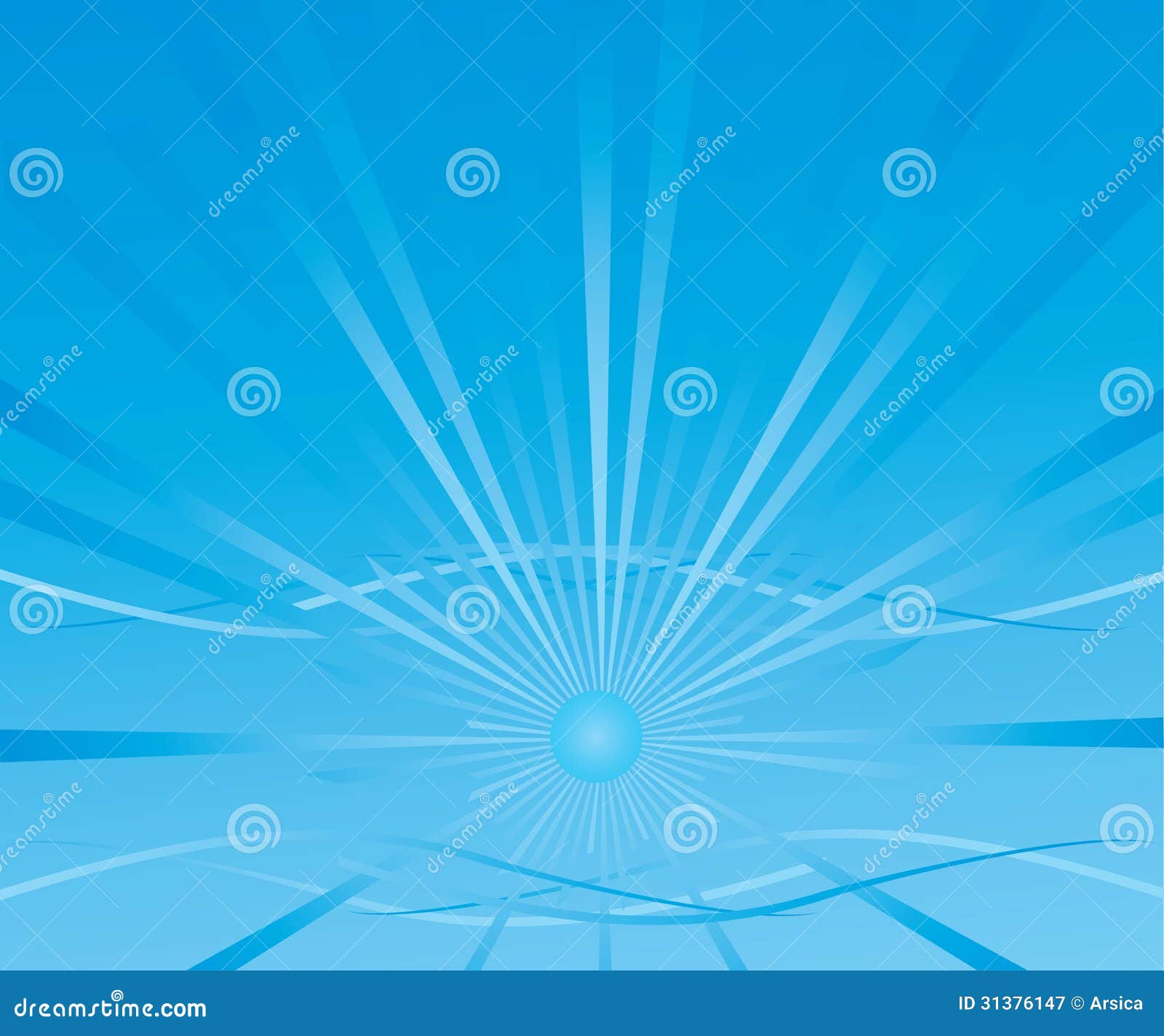 Abstract Background with a Blue Sun Stock Vector - Illustration of ...