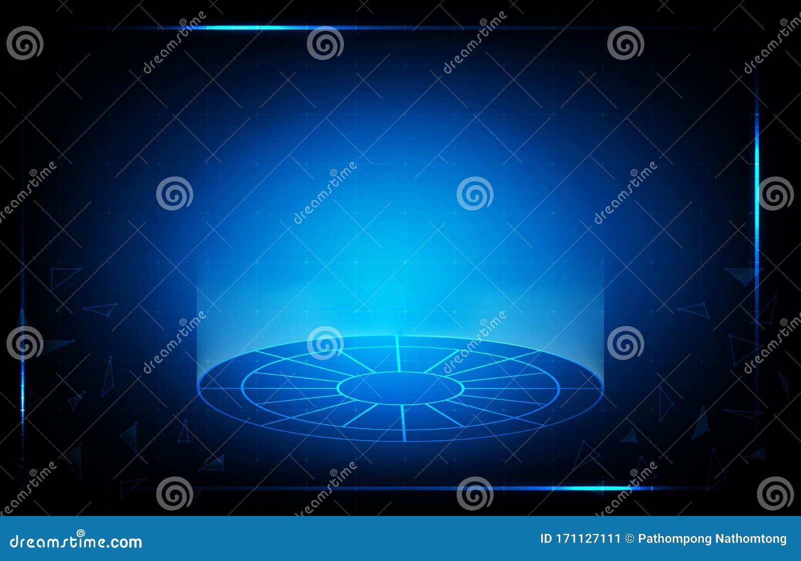 Background of Blue Technology Hud Ui Display Stock Vector ...