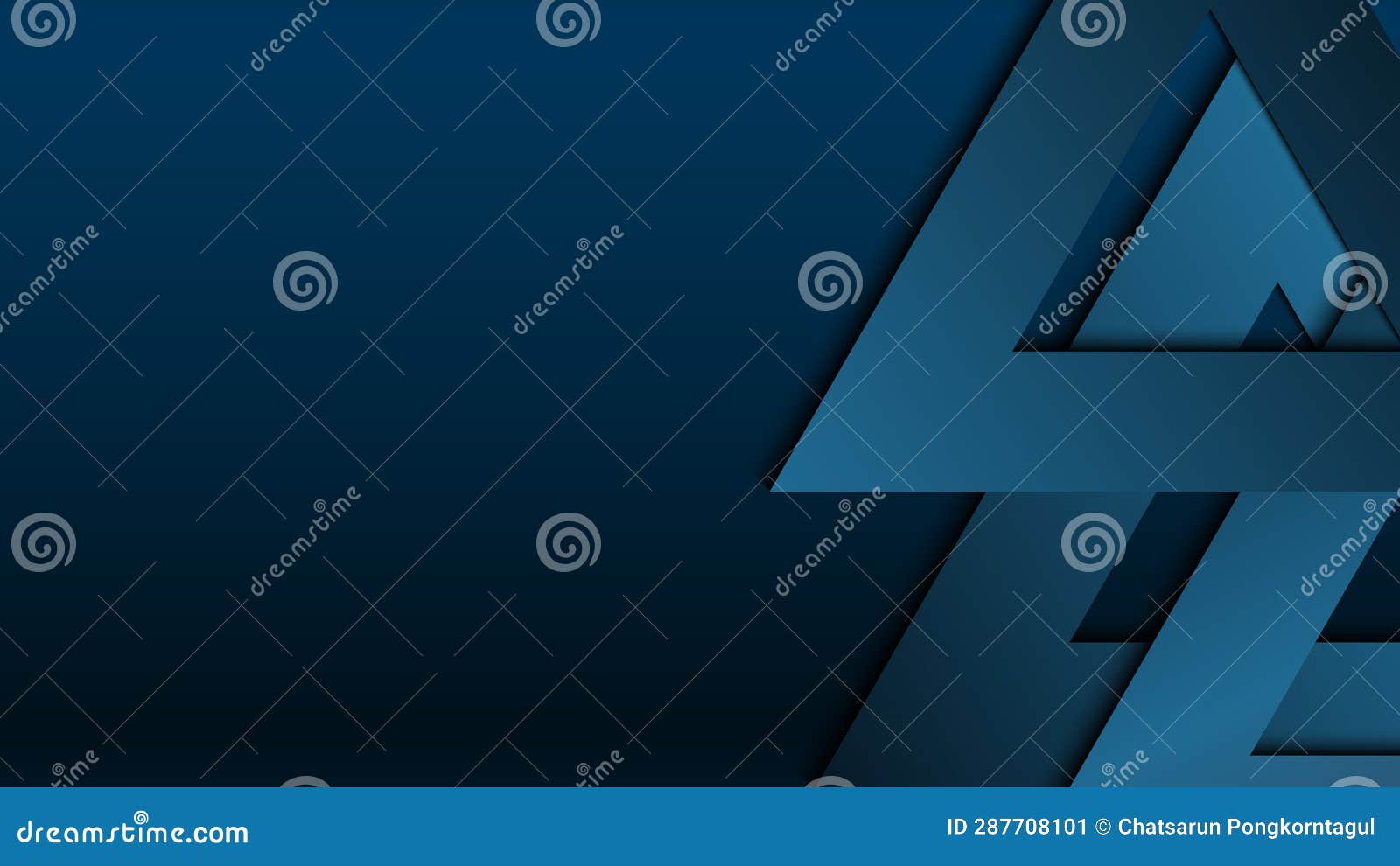 Abstract Background Blue Triangle Pattern on Dark Background Stock ...