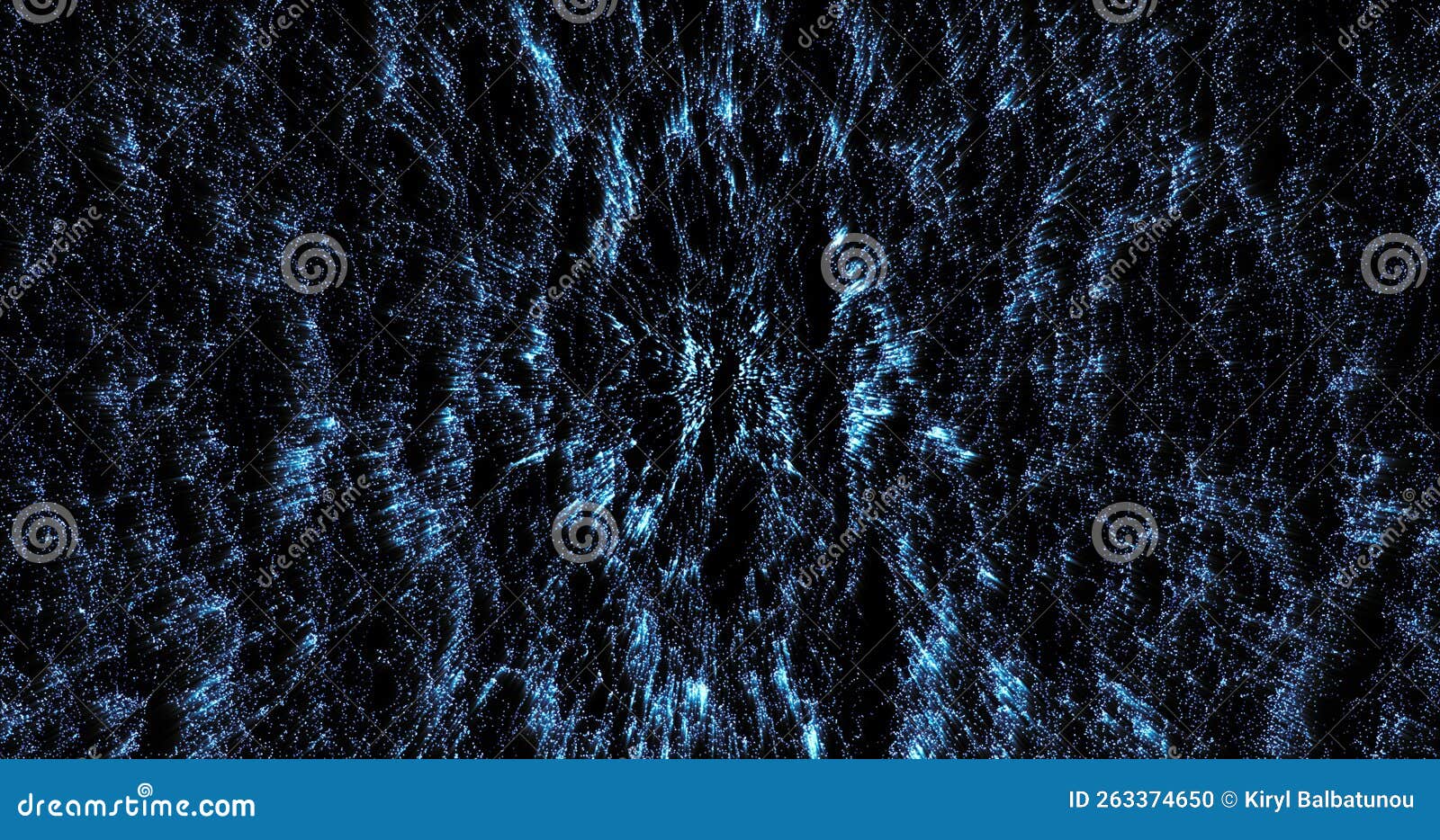 Abstract Background of Blue Vertical Small Bright Particles in the Form ...
