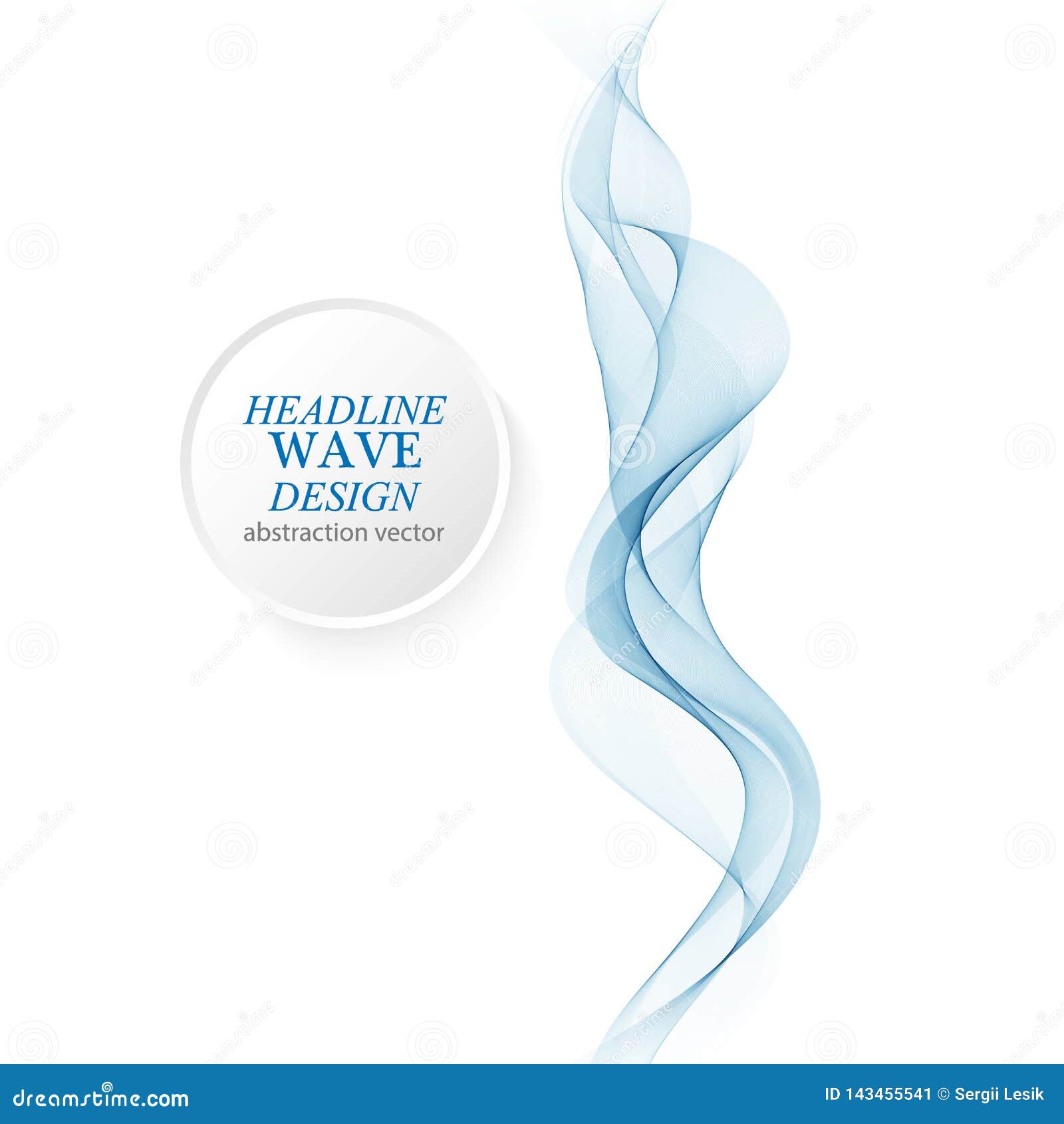 Abstract Background with Blue Vertical Wave. Vector Illustration for ...