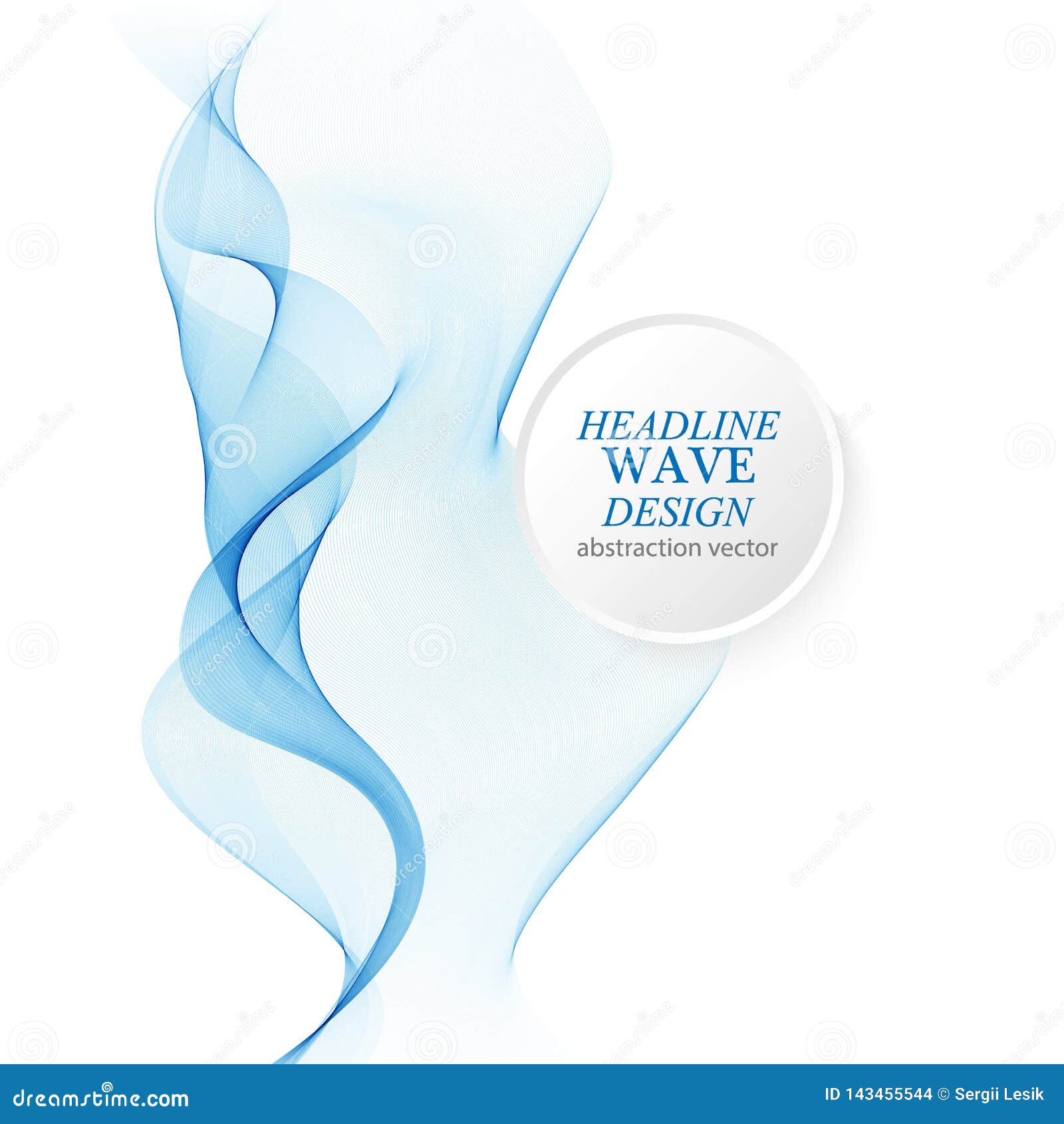 Abstract Background with Blue Vertical Wave. Vector Illustration for ...