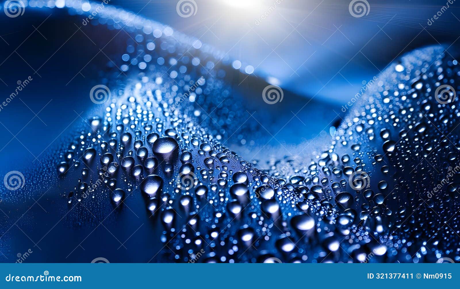Abstract Background with Blue Water Drops. Abstract Nature Wallpaper ...