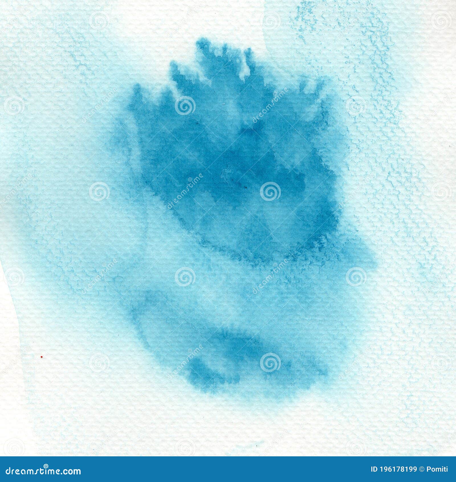 Abstract Background, Blue Watercolor on Paper Texture Stock Image ...