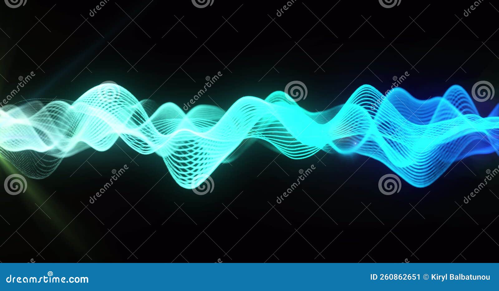 Abstract Background Blue Wave from Futuristic Hi-tech Waves Dots Pixel ...