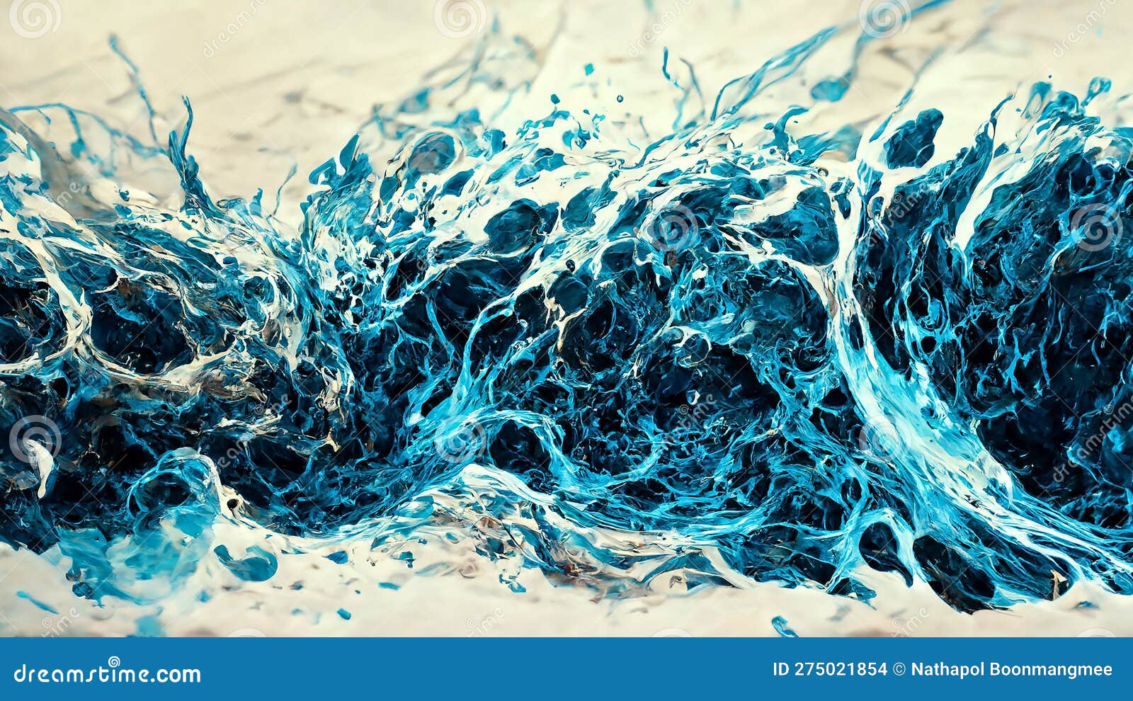 Abstract Background Blue and White Liquid a Mixture of Colors, Waves ...