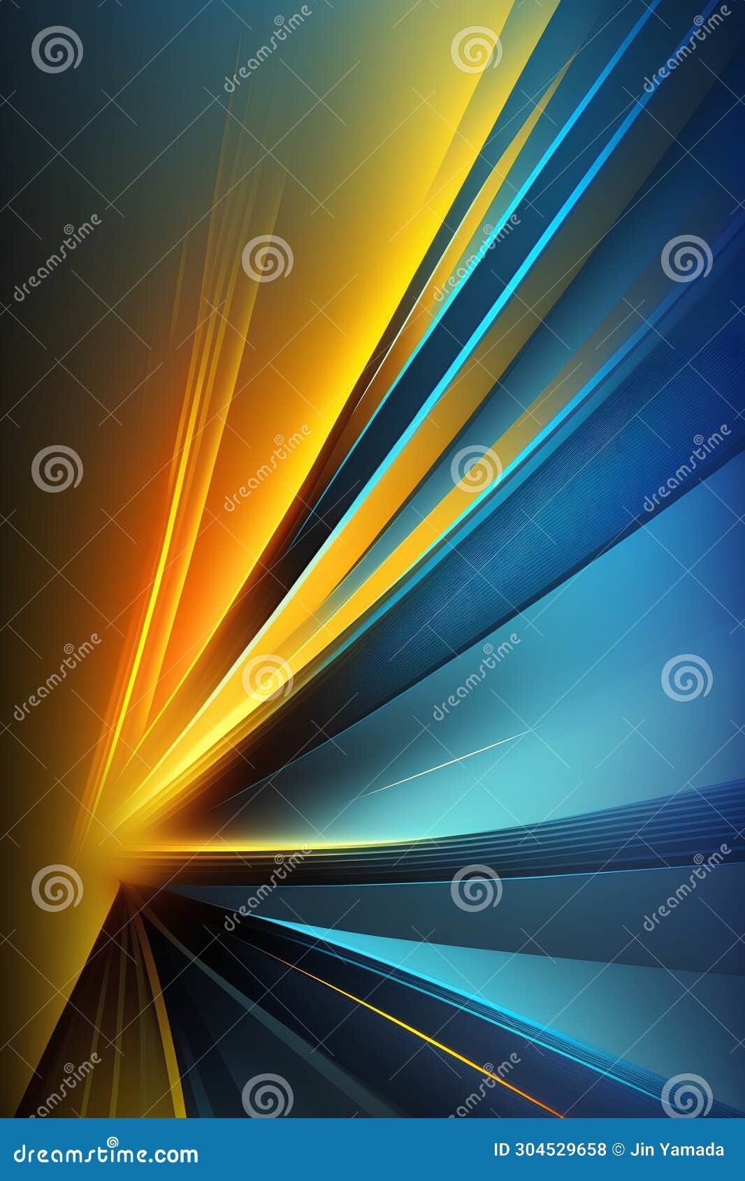 Abstract Background with Blue and Yellow Lines. Vector Illustration for ...