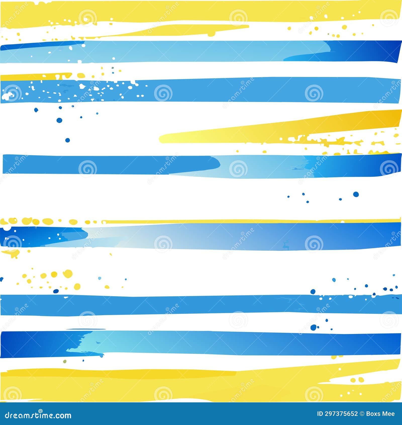 Abstract Background with Blue and Yellow Stripes on White. Vector ...