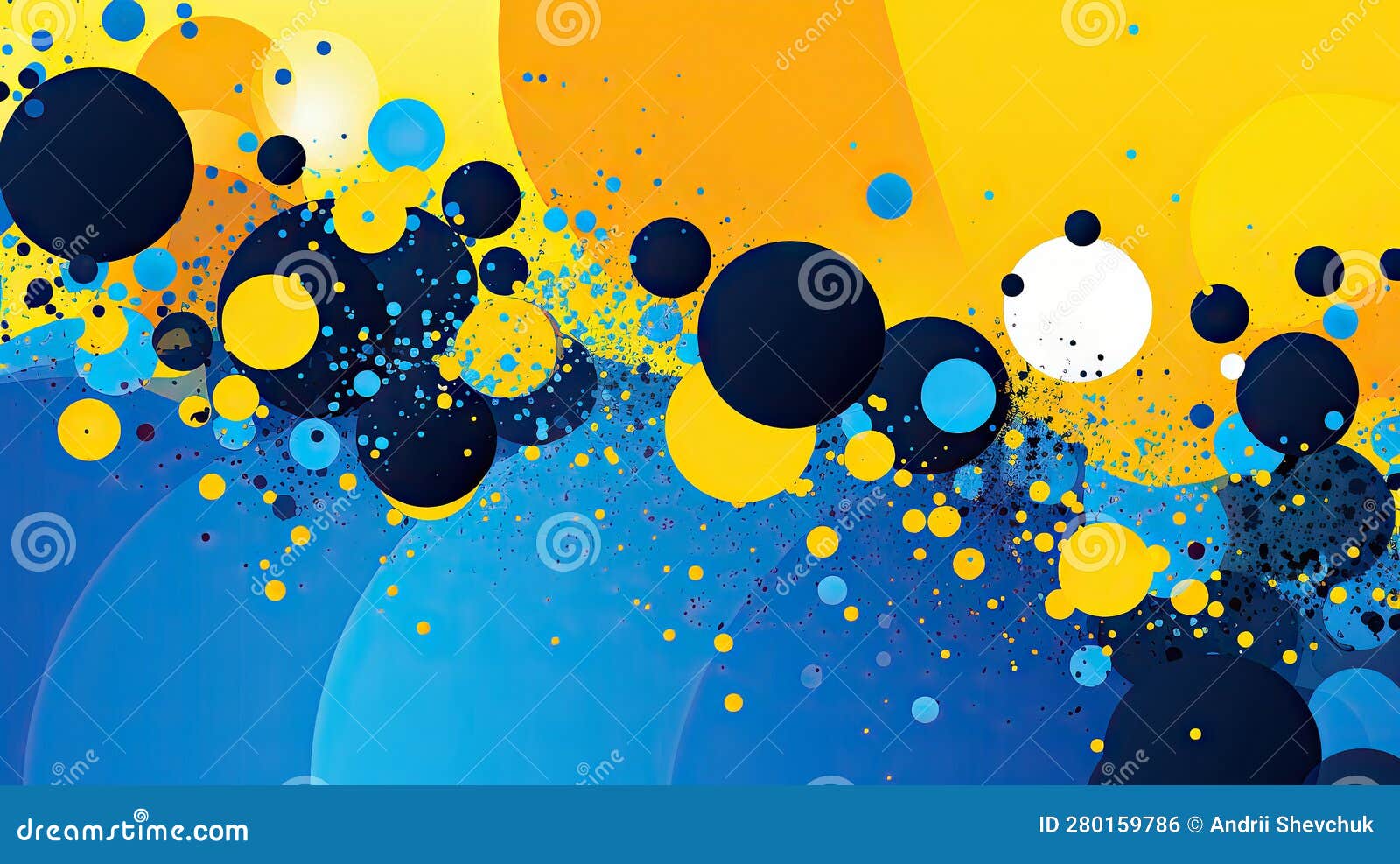 Abstract Background with Blue, Yellow Vector Illustration. Generative ...