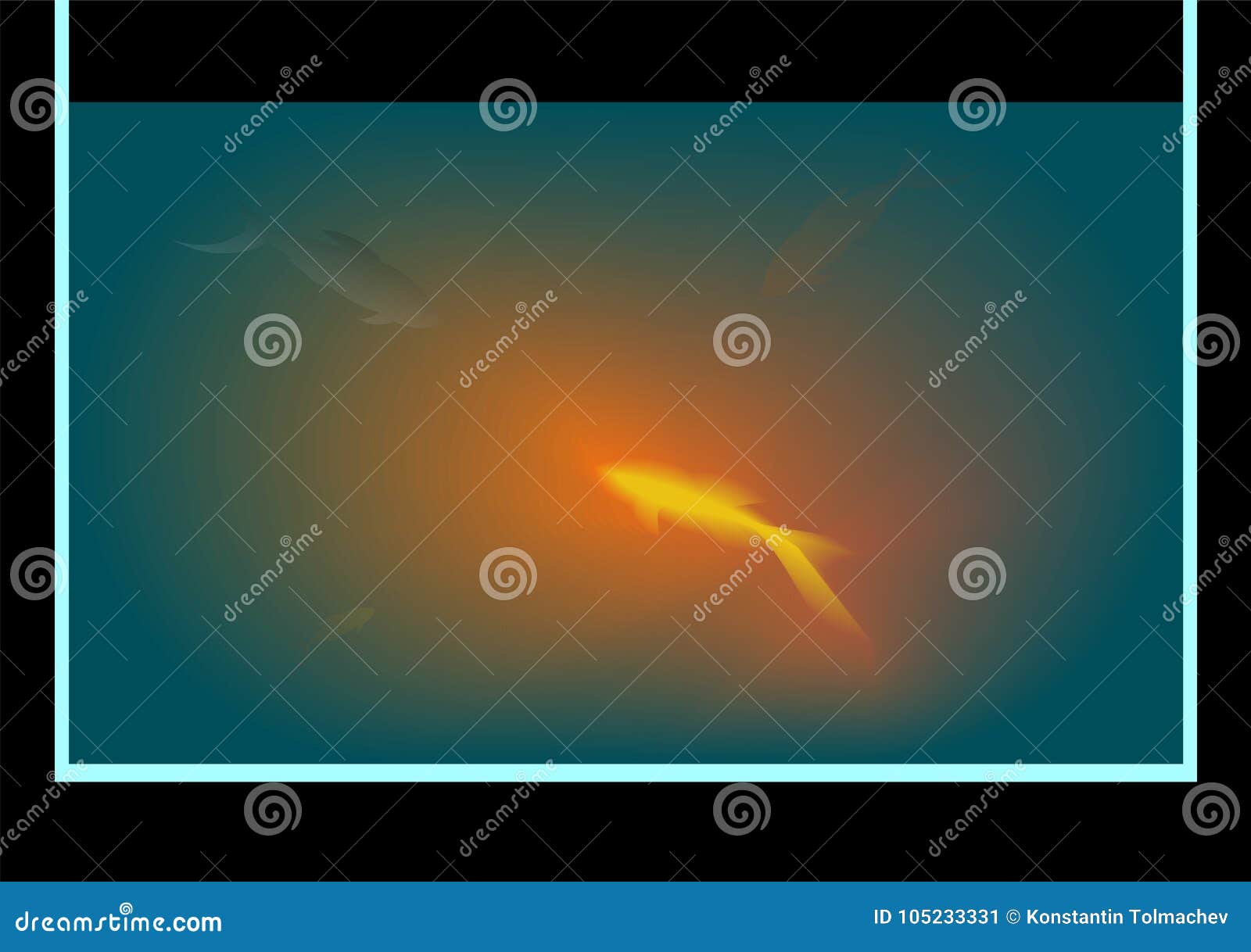 Abstract Background with a Blurred Fish Figure Aquarium Poster Stock ...