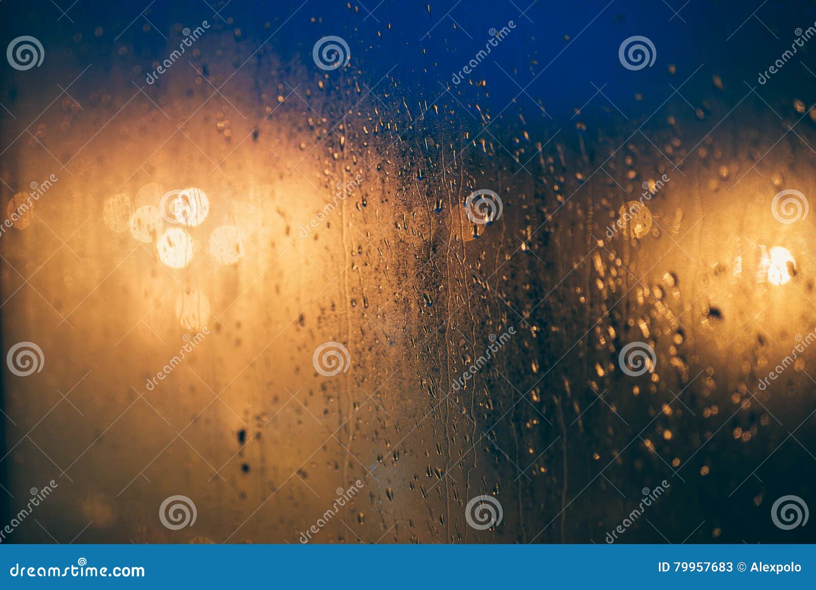 Abstract Background of Blurred Lights through Steamy Window with Stock ...