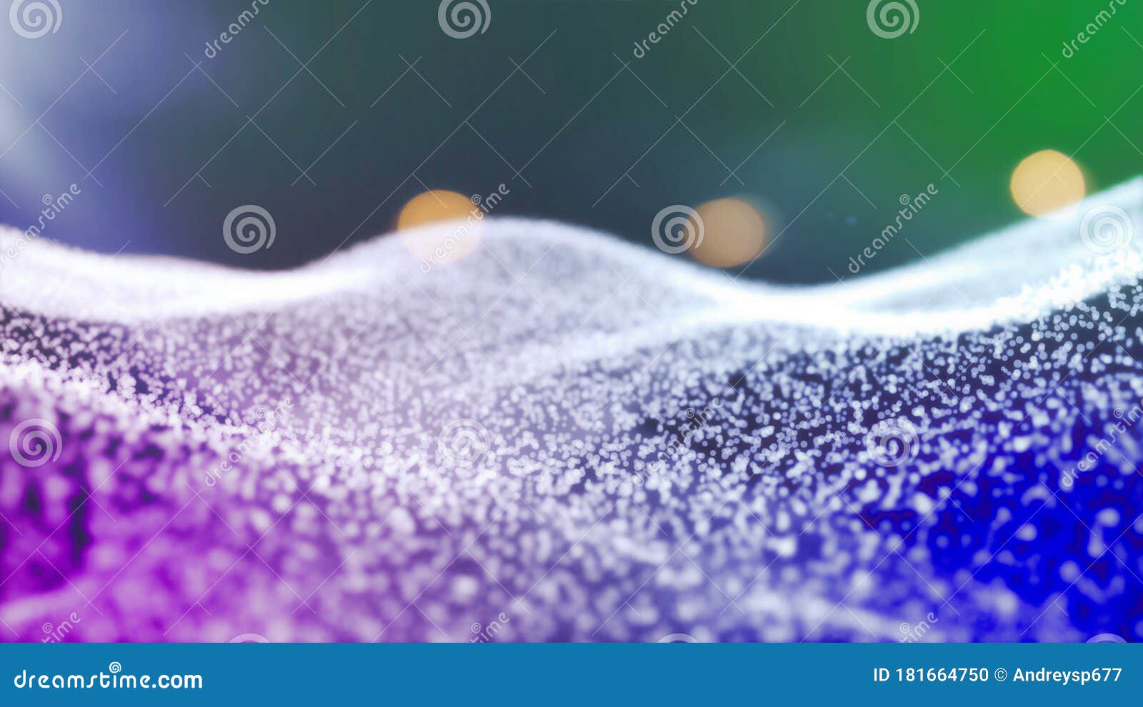Abstract Background of Blurred Particles in the Form of a Wave Stock ...