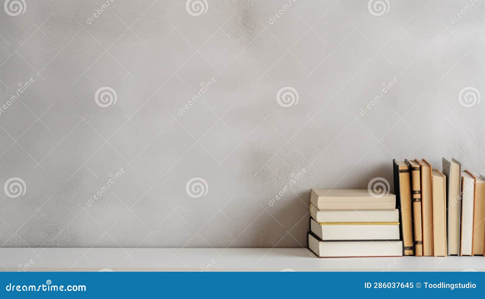 Abstract Background of Books Arrangement with Space for Text. Vintage ...