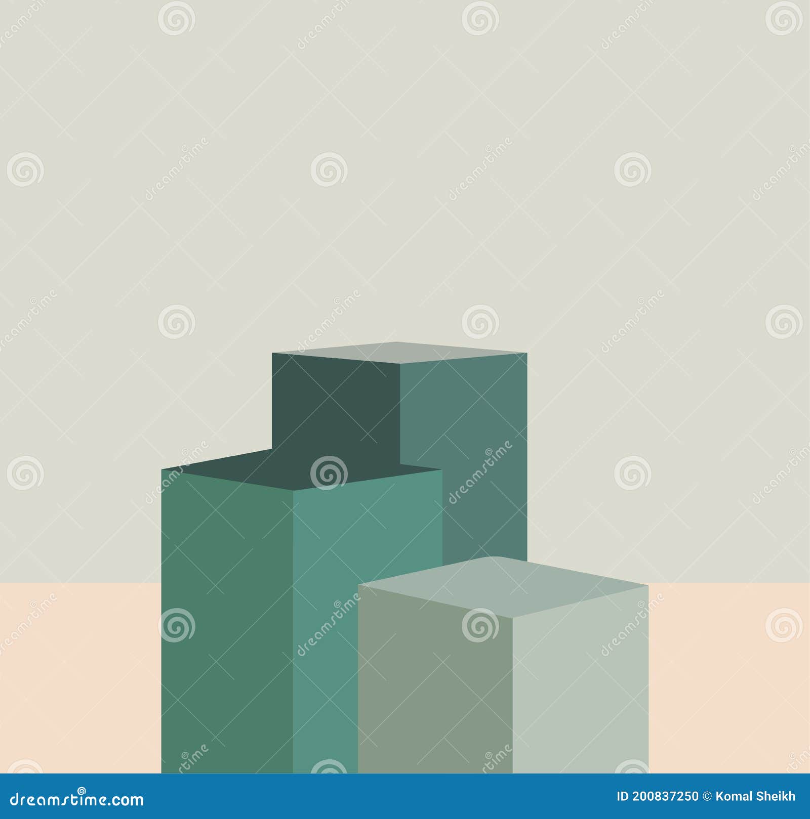 Abstract Background Box Place in the Room with Wall Illustration Mockup ...