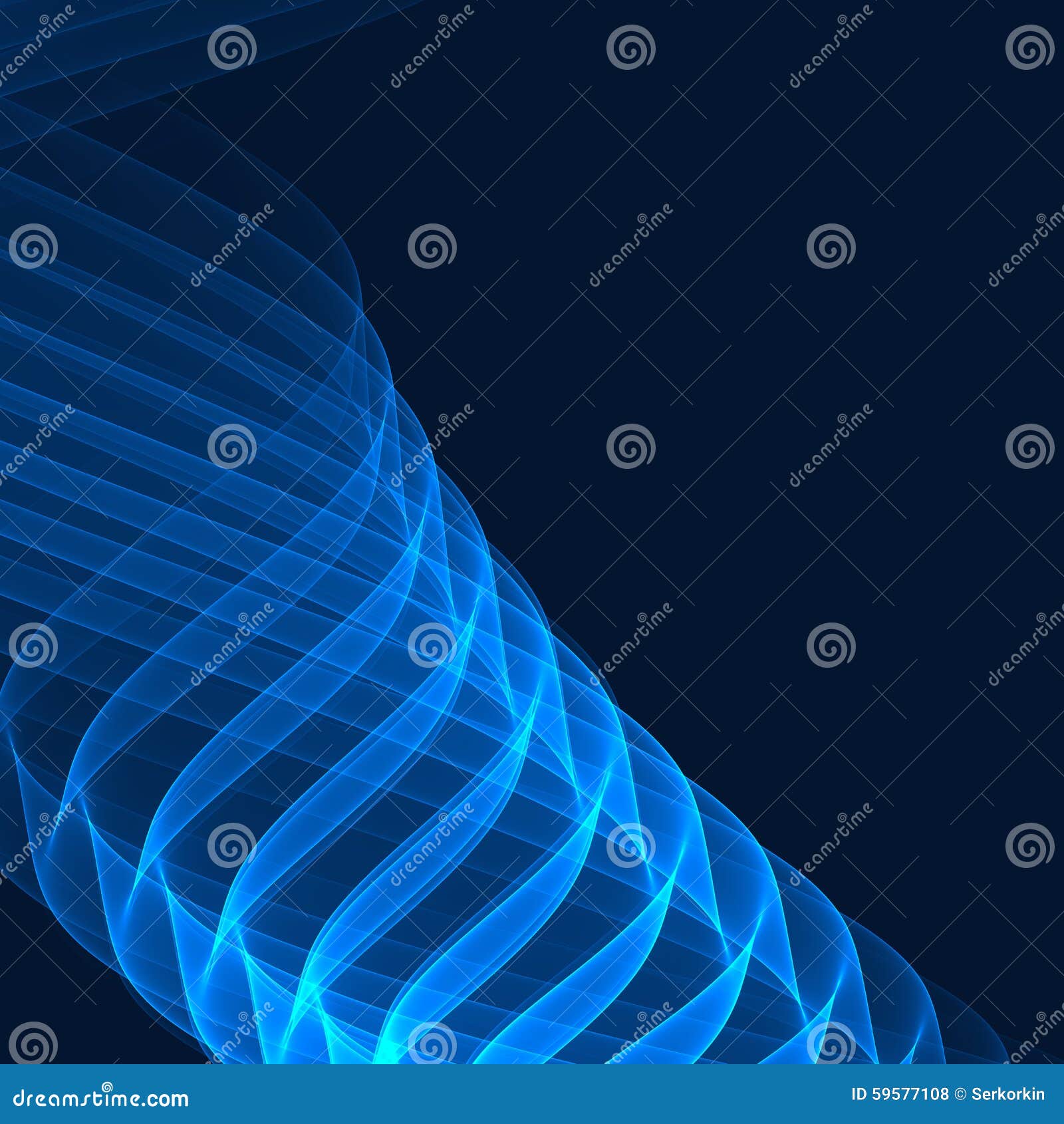 Abstract Background. Bright Blue Lines on the Dark Blue Background ...