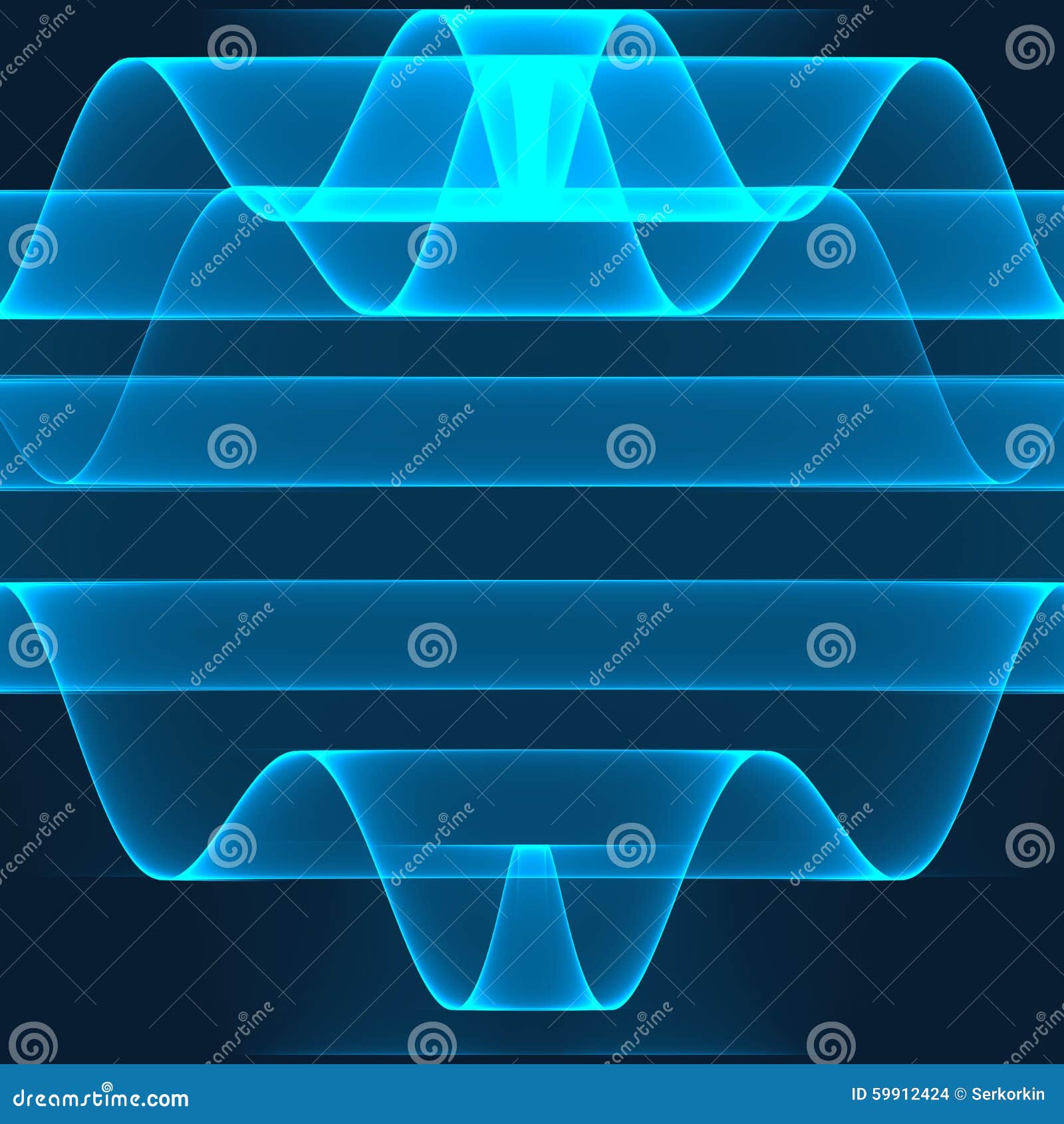 Abstract Background. Bright Blue Lines on the Deep Blue Background ...
