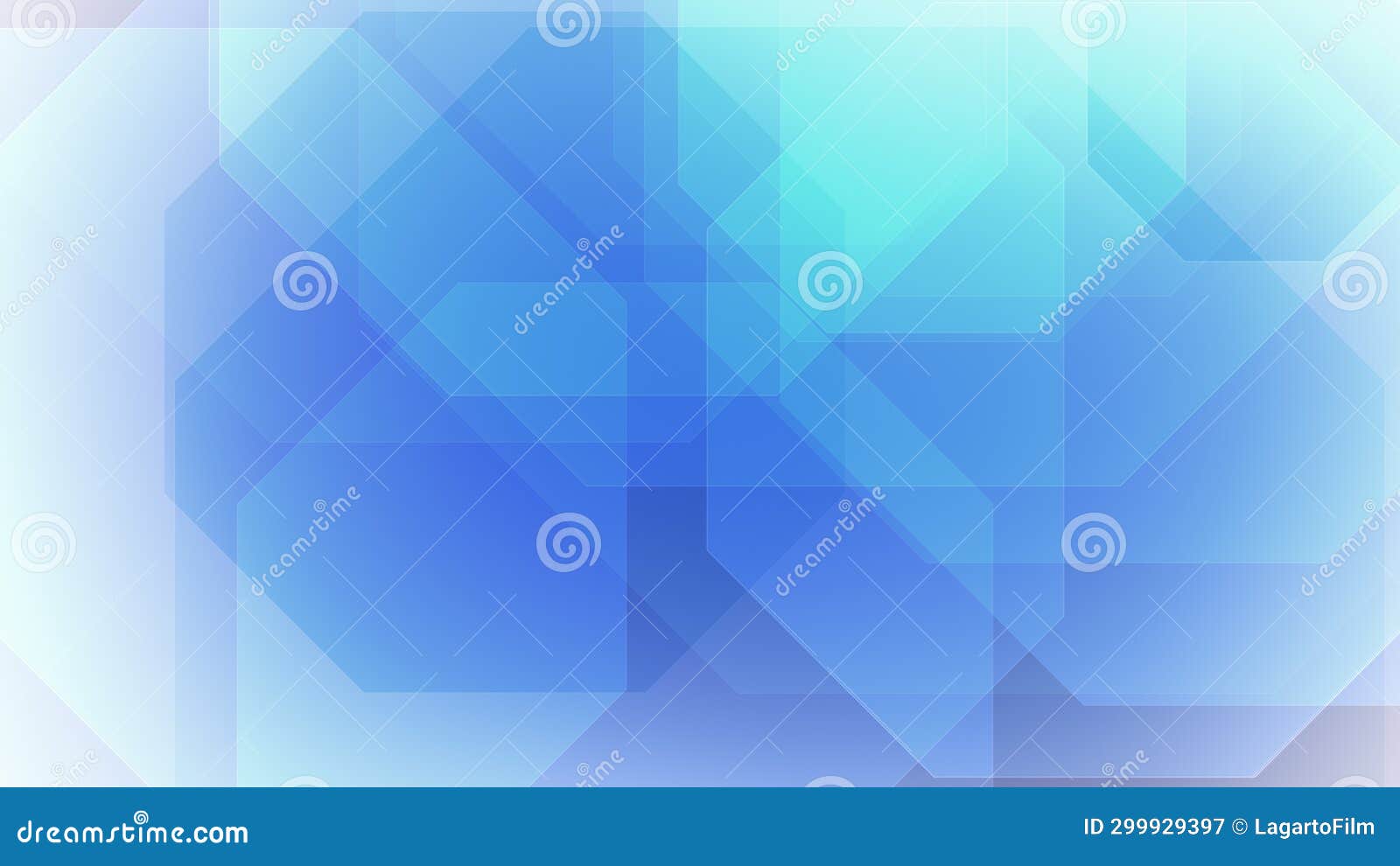 Abstract Background with Bright Blue Octagon Pattern for Innovative ...