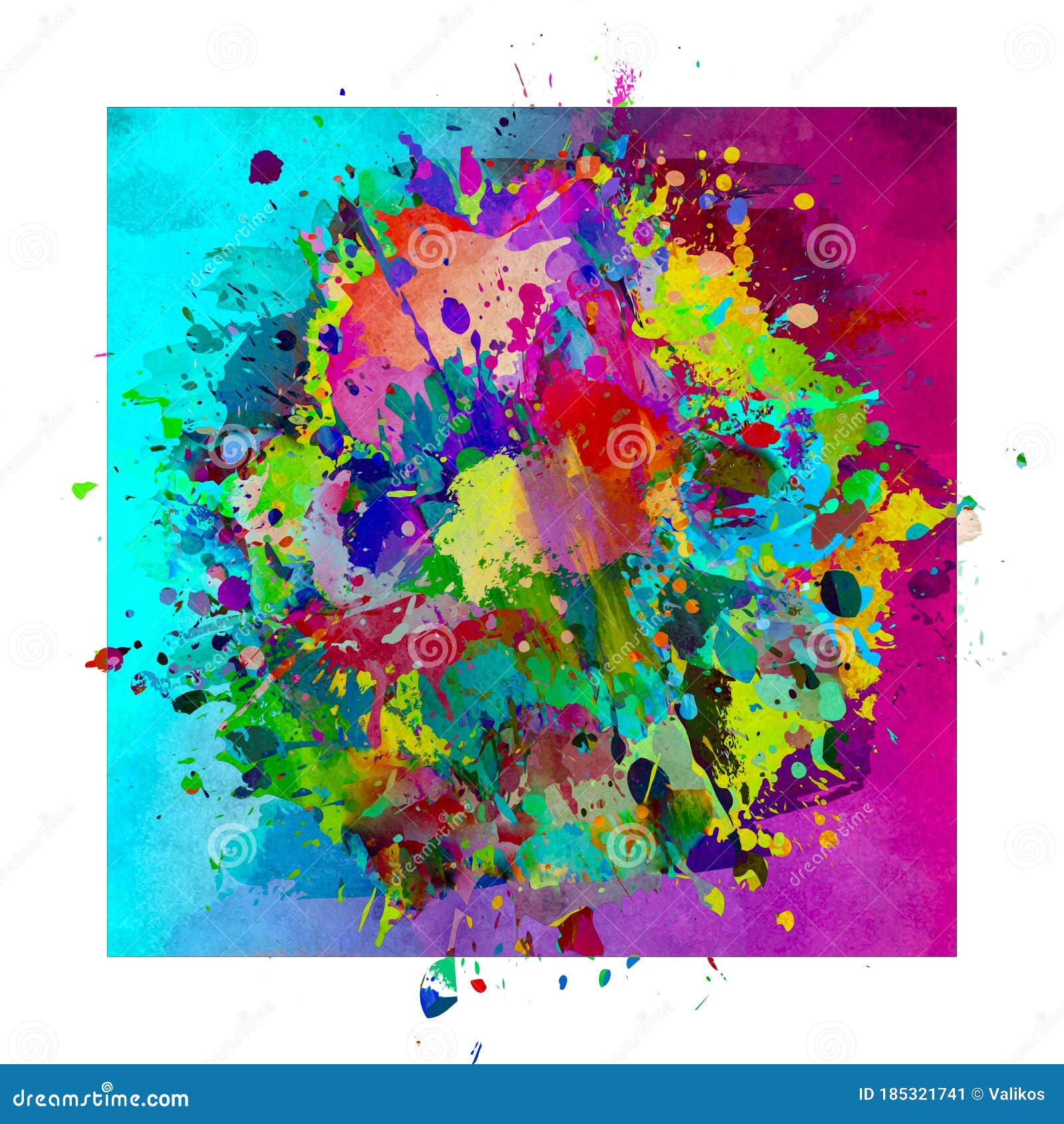 Abstract Background with Bright Colorful Splashes Stock Illustration ...