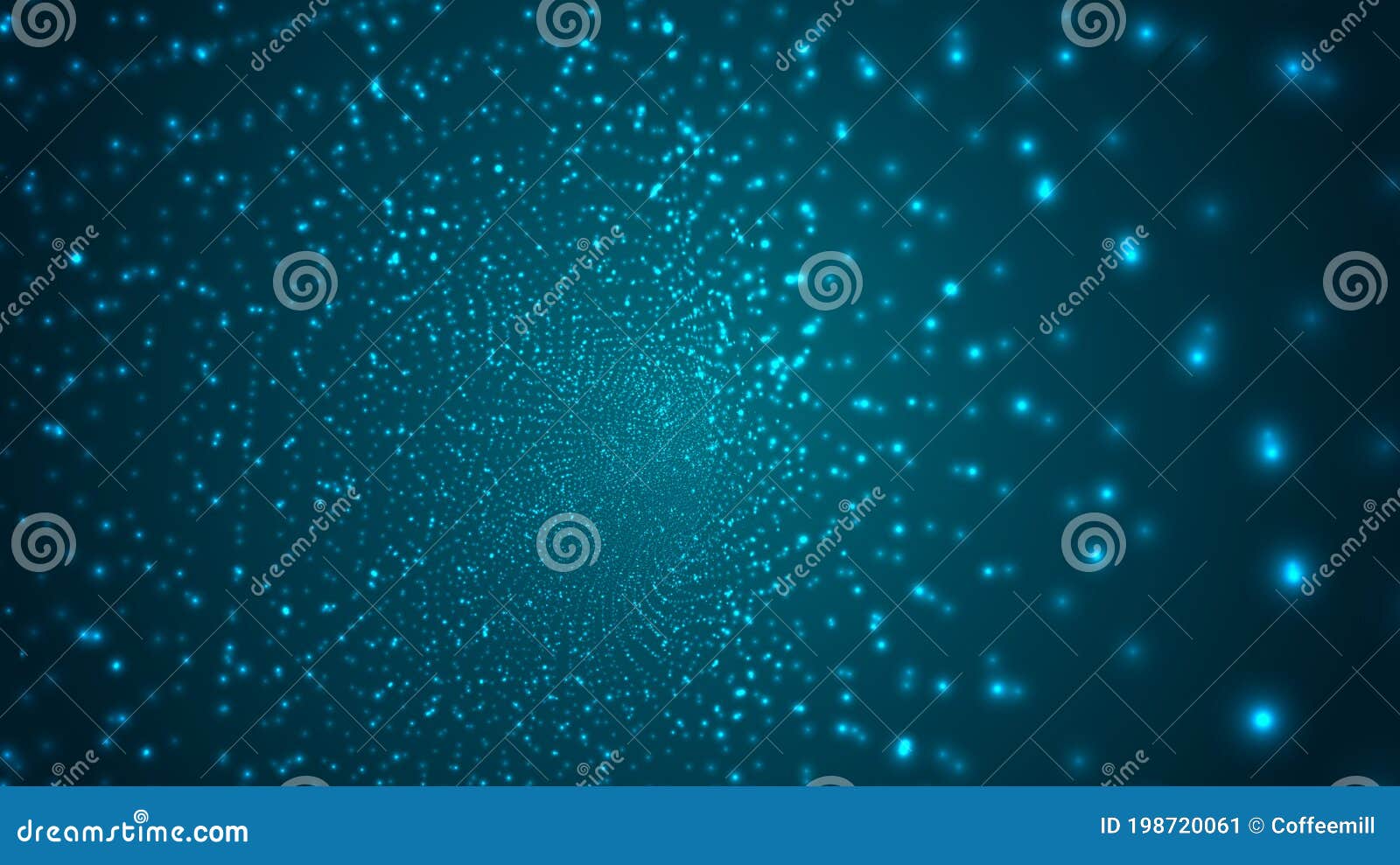 Abstract Background of Bright Glowing Particles and Paths Stock ...
