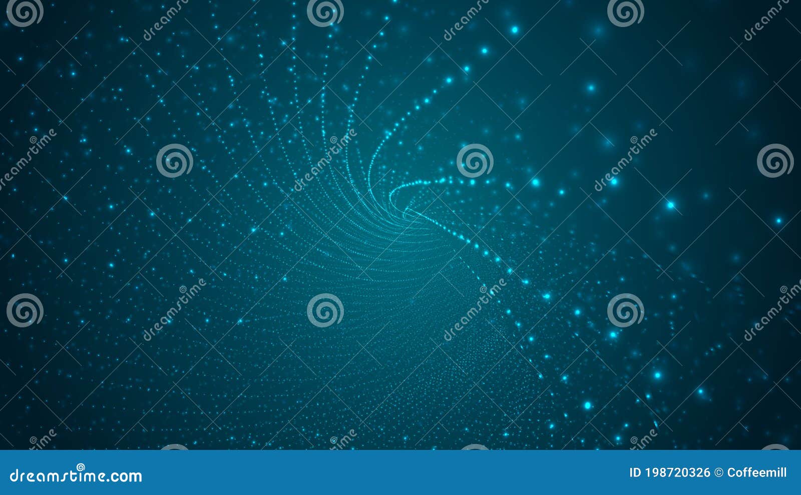 Abstract Background of Bright Glowing Particles and Paths Stock ...