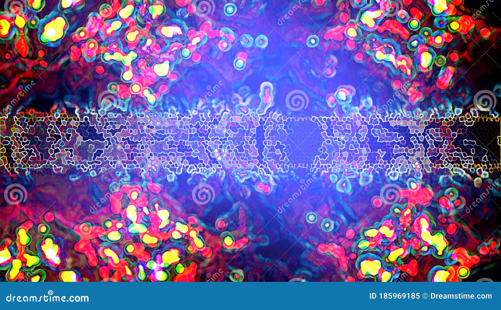 Abstract Background of Bright Multi-colored Highlights, Blurred Image ...