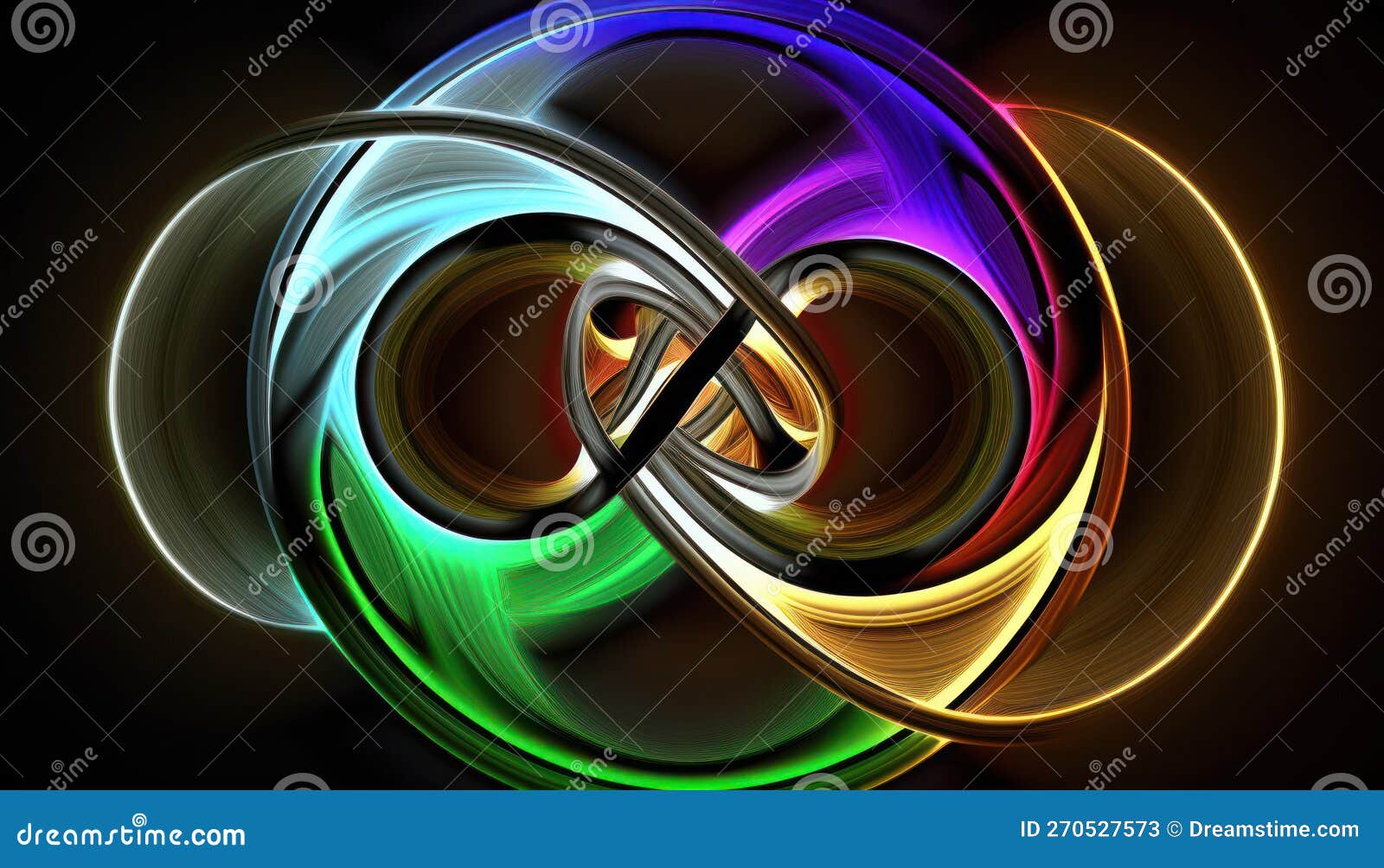 Abstract Background. Bright Neon Image of the Infinity Symbol Stock ...