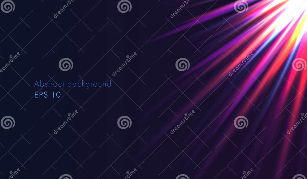 Abstract Background, Bright Rays of Light in the Corner Stock Vector ...