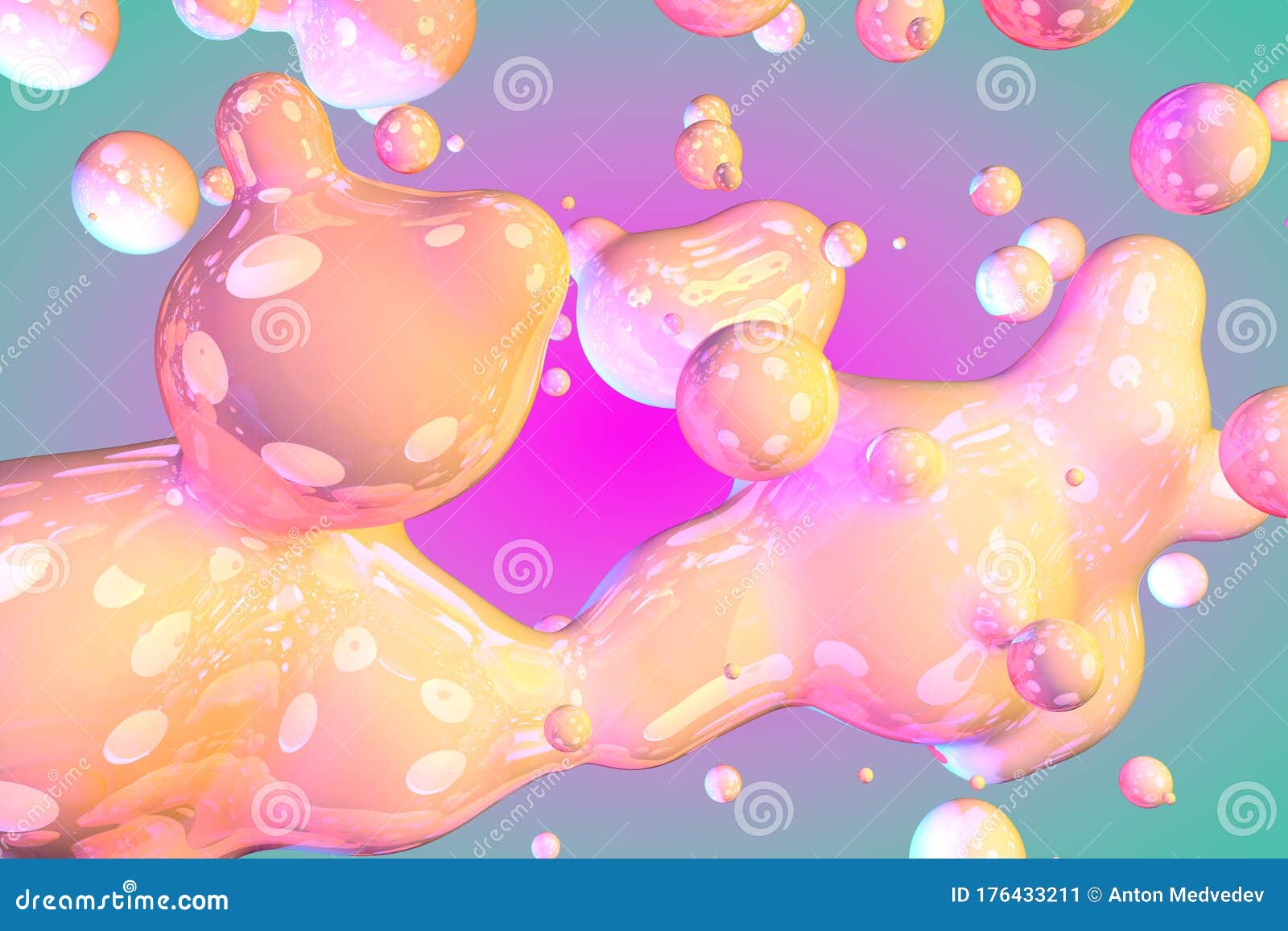 Abstract Background of Bright Shining Soap Interference Like Liquid ...