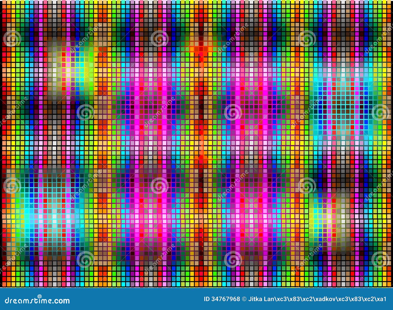 Abstract Background with Bright Squares Stock Illustration ...