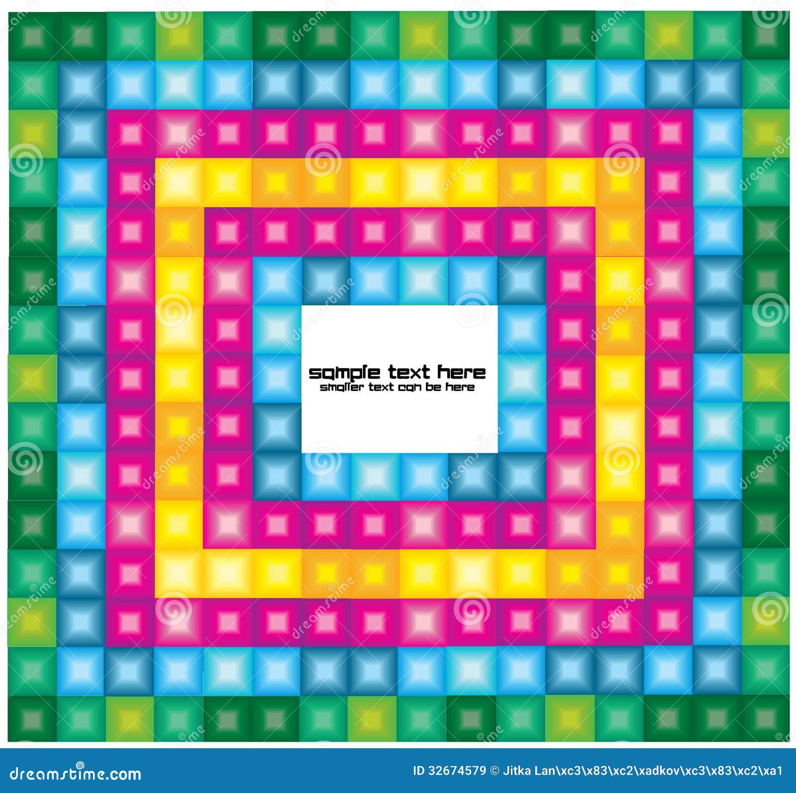 Abstract Background with Bright Squares Stock Illustration ...