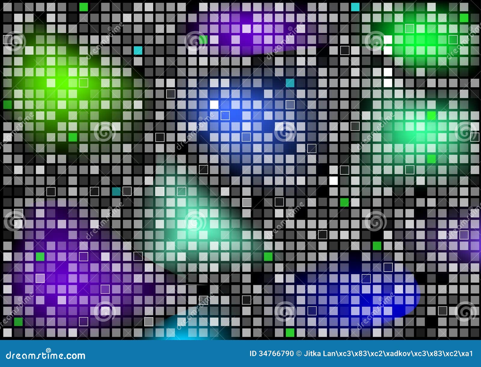Abstract Background with Bright Squares Stock Illustration ...