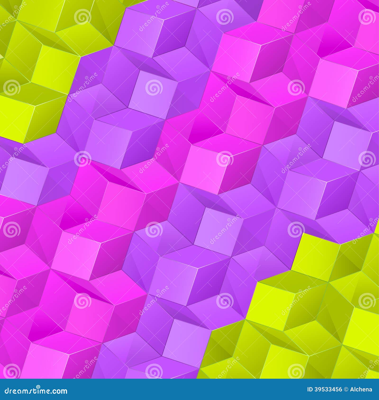 Abstract Background with Bright Volume Cubes Stock Vector ...